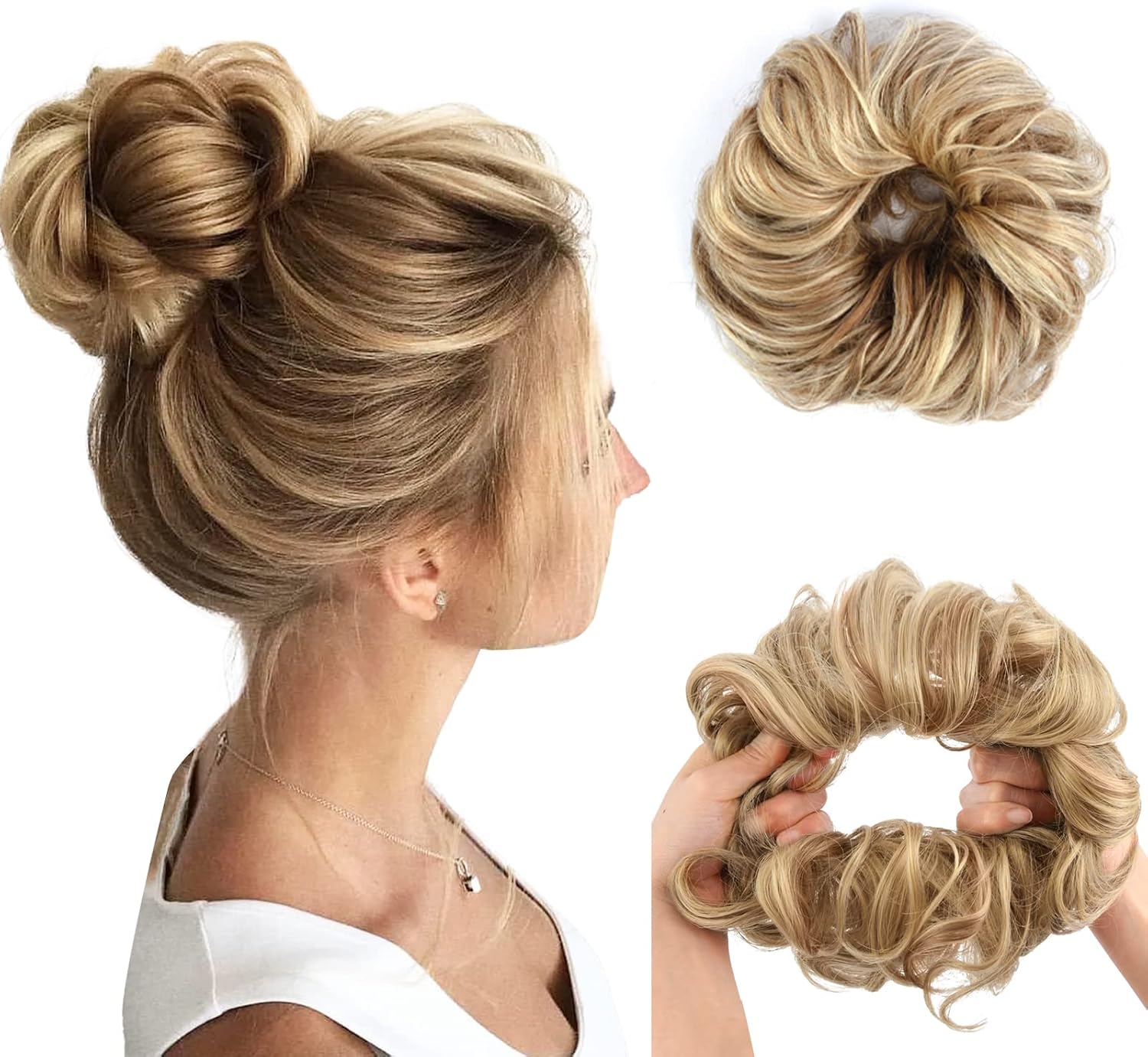 Vlasy Messy Bun Hair Piece for Women Messy Hair Bun Scrunchie ...