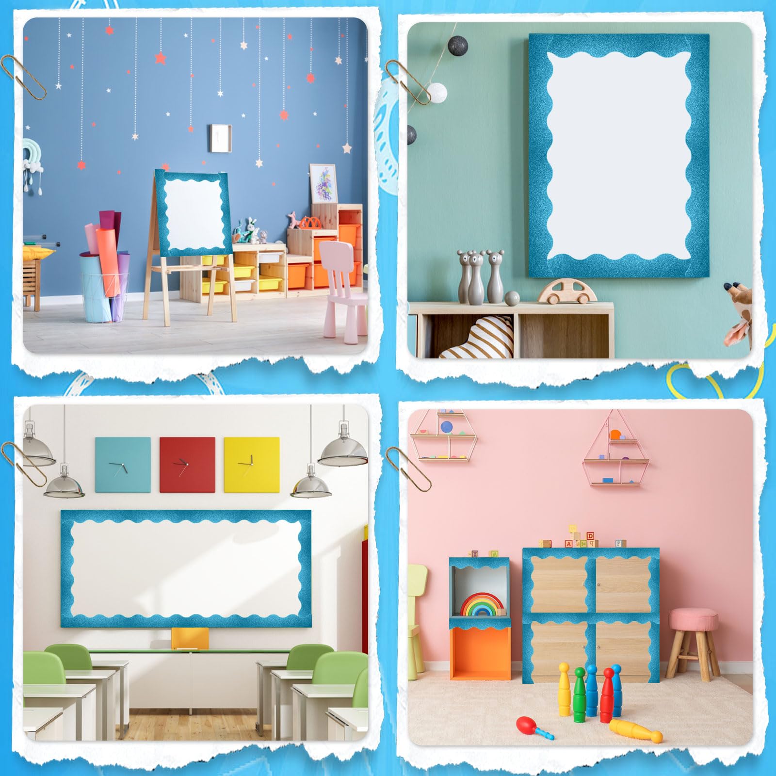 Snapklik.com : FOBSME 100 Feet Bulletin Board Border Glitter Shine ...