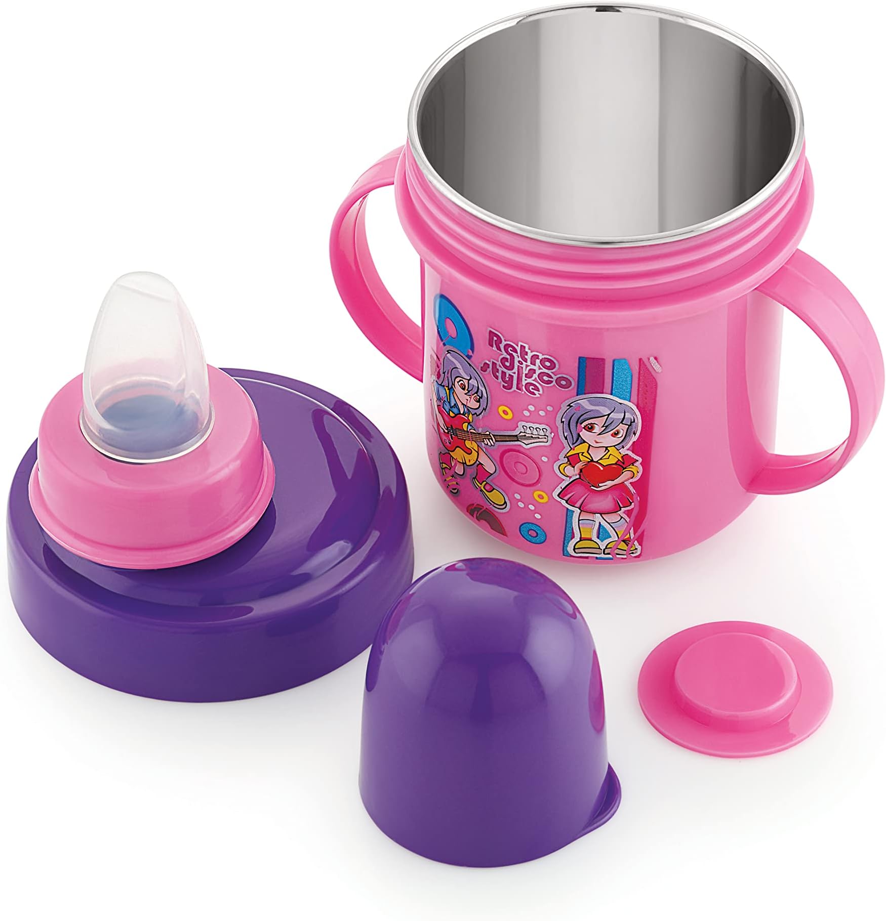 Buy Nabhya Stainless Steel Baby Spout Sipper Cup for Kids Age 3 Months ...