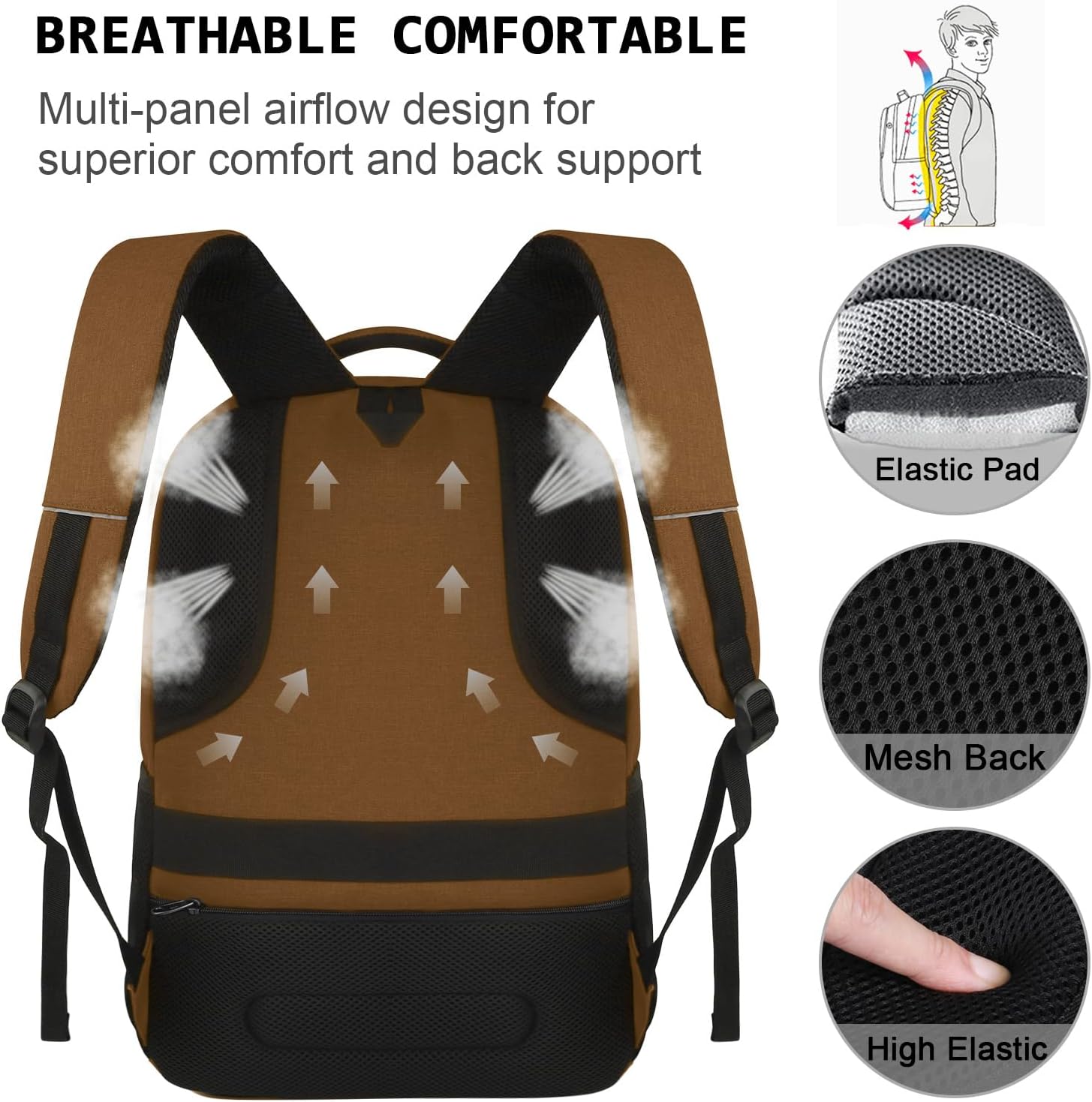 Laptop Backpack,Business Travel Anti Theft Slim Durable Laptops ...