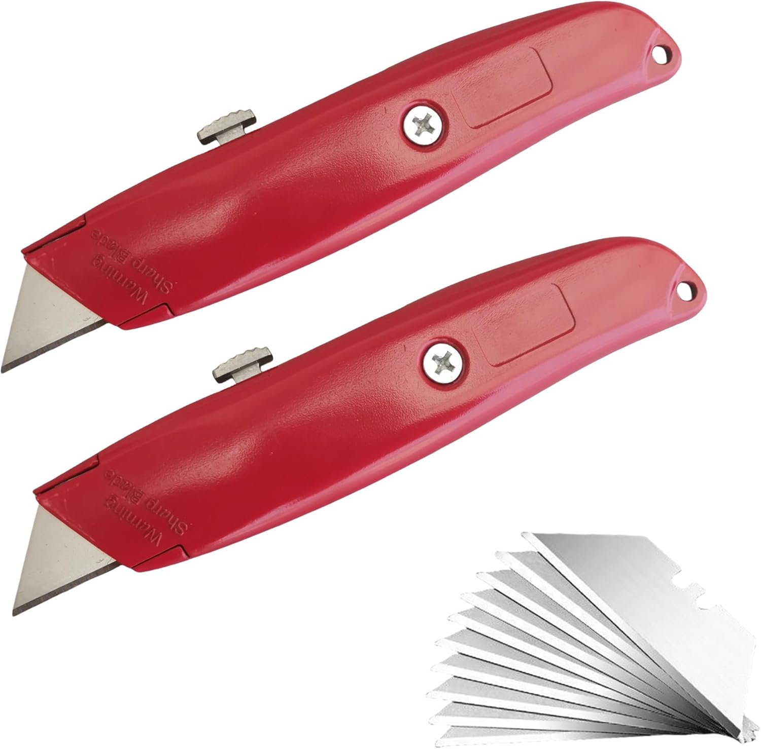 Tosconve 2 Pack Retractable Utility Knife Box Cutter Retractable with ...