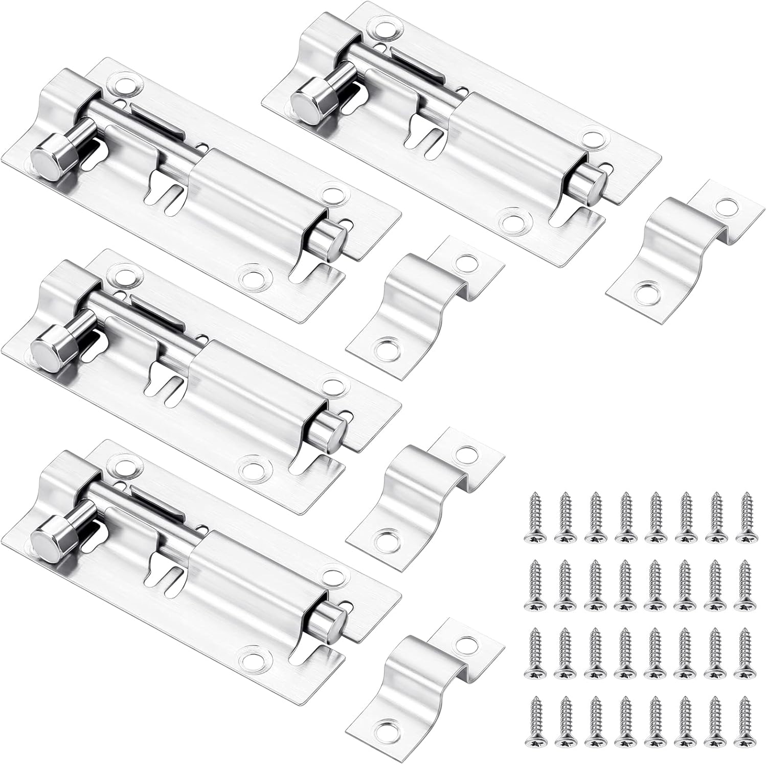4PCS Door Bolt Lock(3 Inch),Door Bolt,Door Lock Bolt,Latch Lock,Door ...