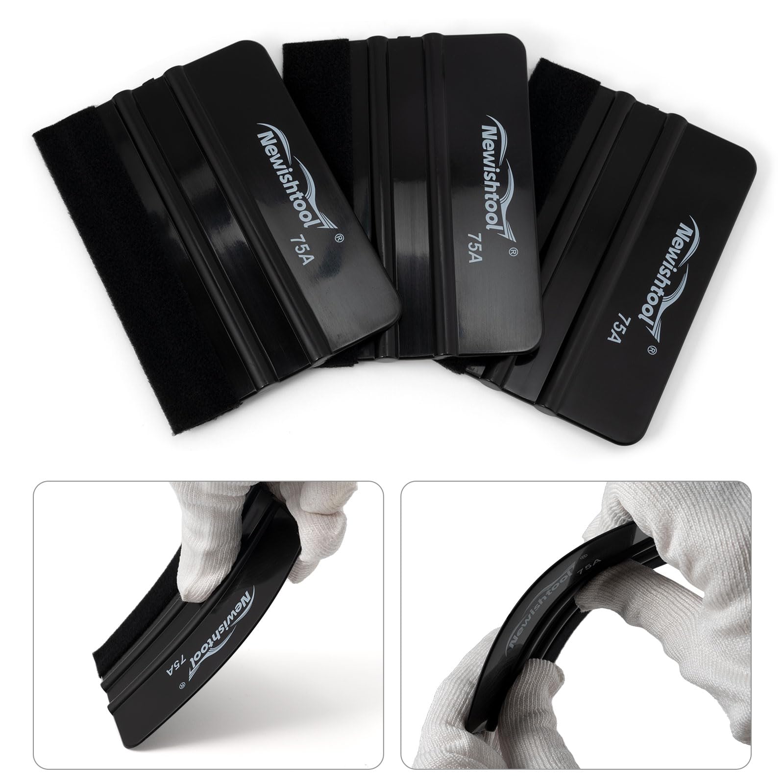 Snapklik 4 Inch 75a Felt Squeegee For Vinyl Car Wrapping