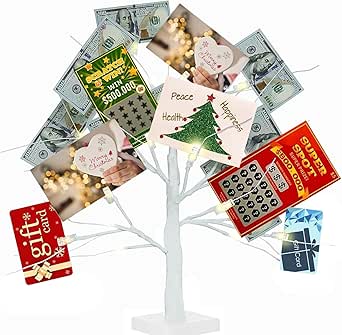 Amazon.com: Money Tree Gift Holder, 2FT 24 LED Birch Tree with 12 Clear ...