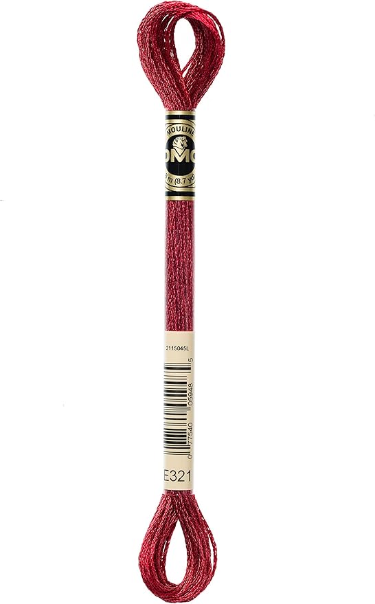 Amazon.com: DMC Light Effects Embroidery Floss 8.7 Yds: Red Ruby : Arts ...