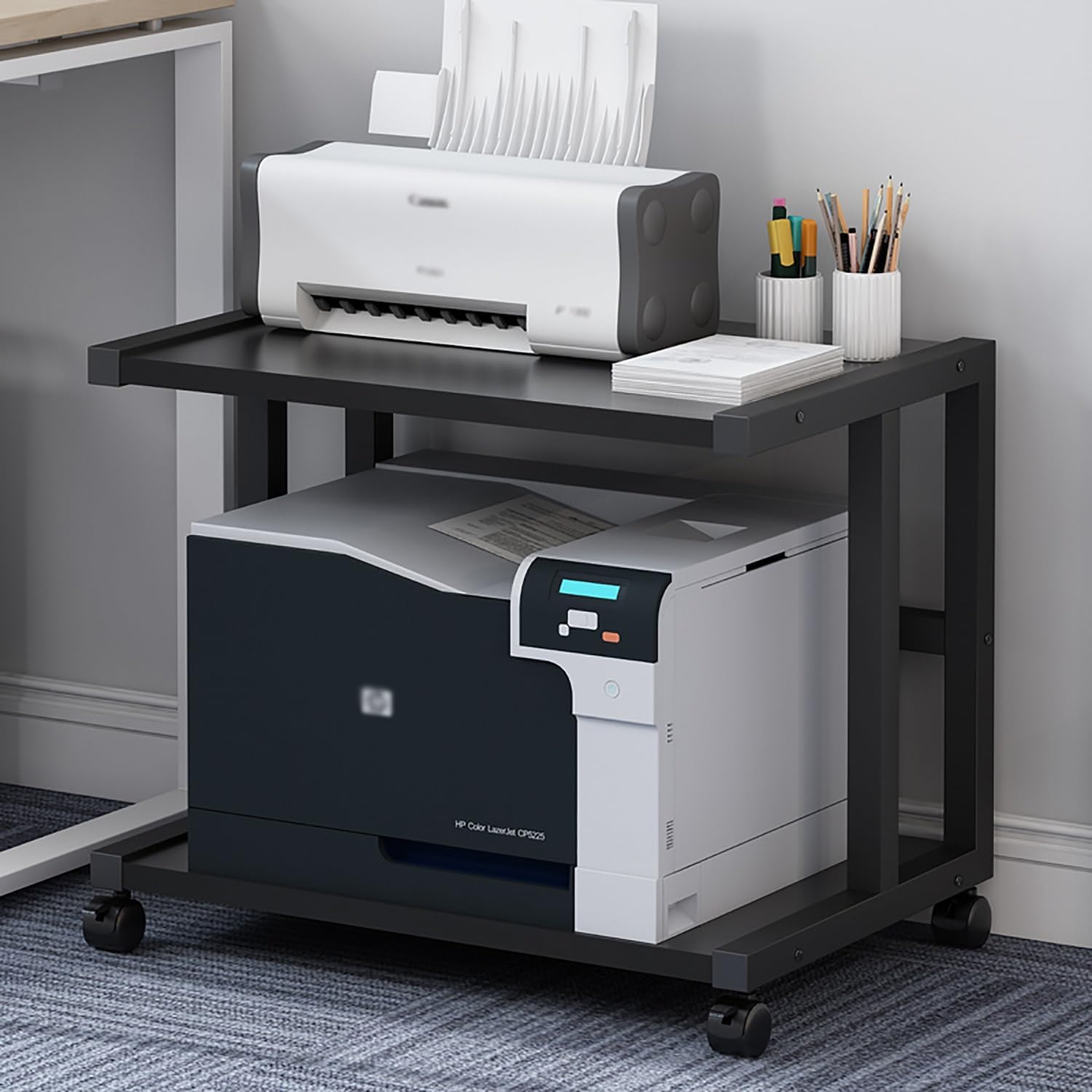 Amazon.com : Printer Stand, Printer Table with Storage, Rolling Printer ...