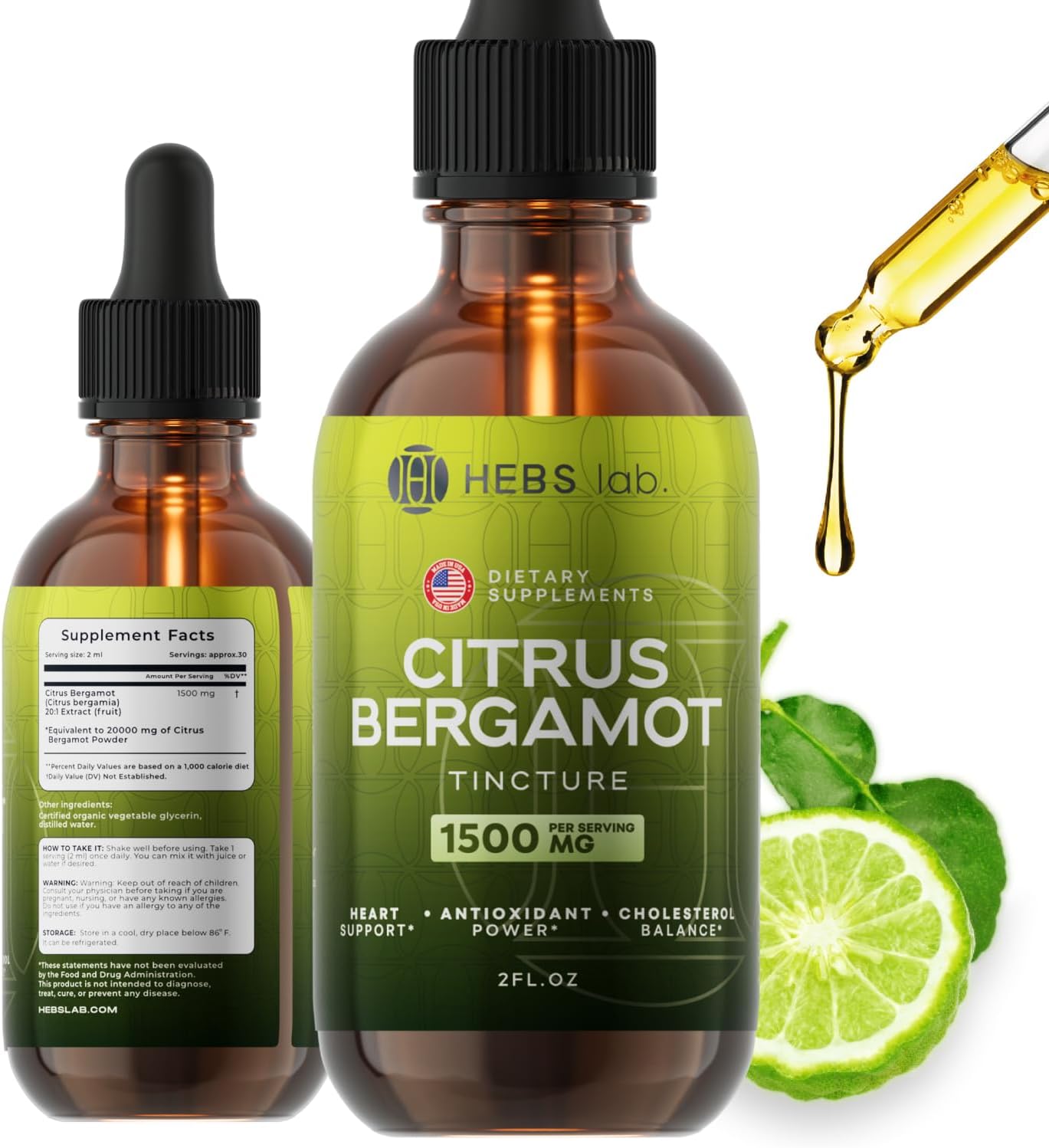 Amazon.com: Citrus Bergamot Liquid Drops - Natural Supplement with ...