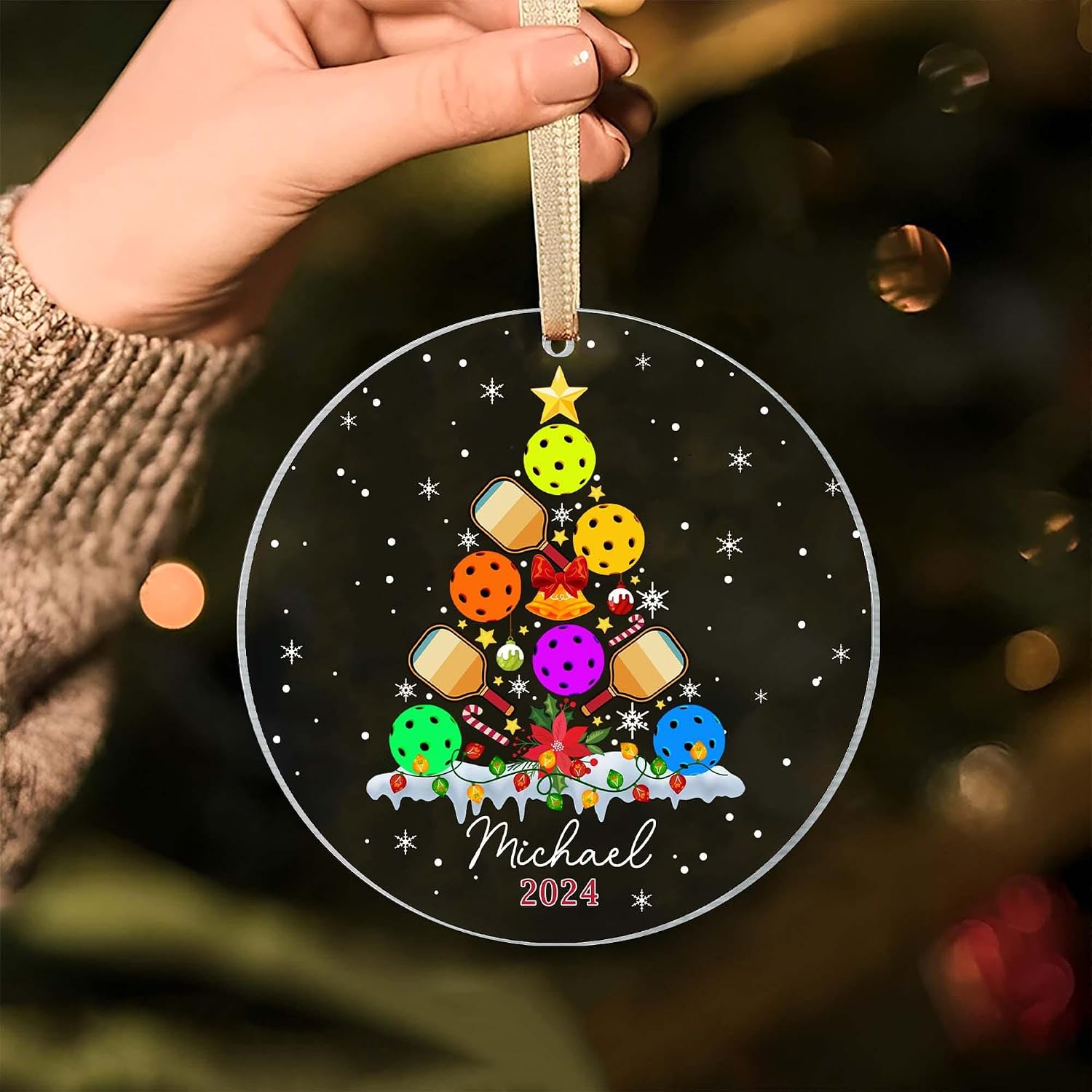 Amazon.com: Personalized Pickleball Christmas Ornament 2025, Custom ...