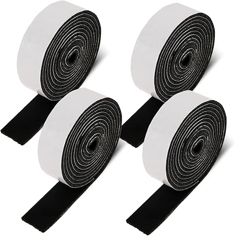 Psyqtsuary 4 Rolls 120 X 1 Inch White Felt Strips with Adhesive Backing ...