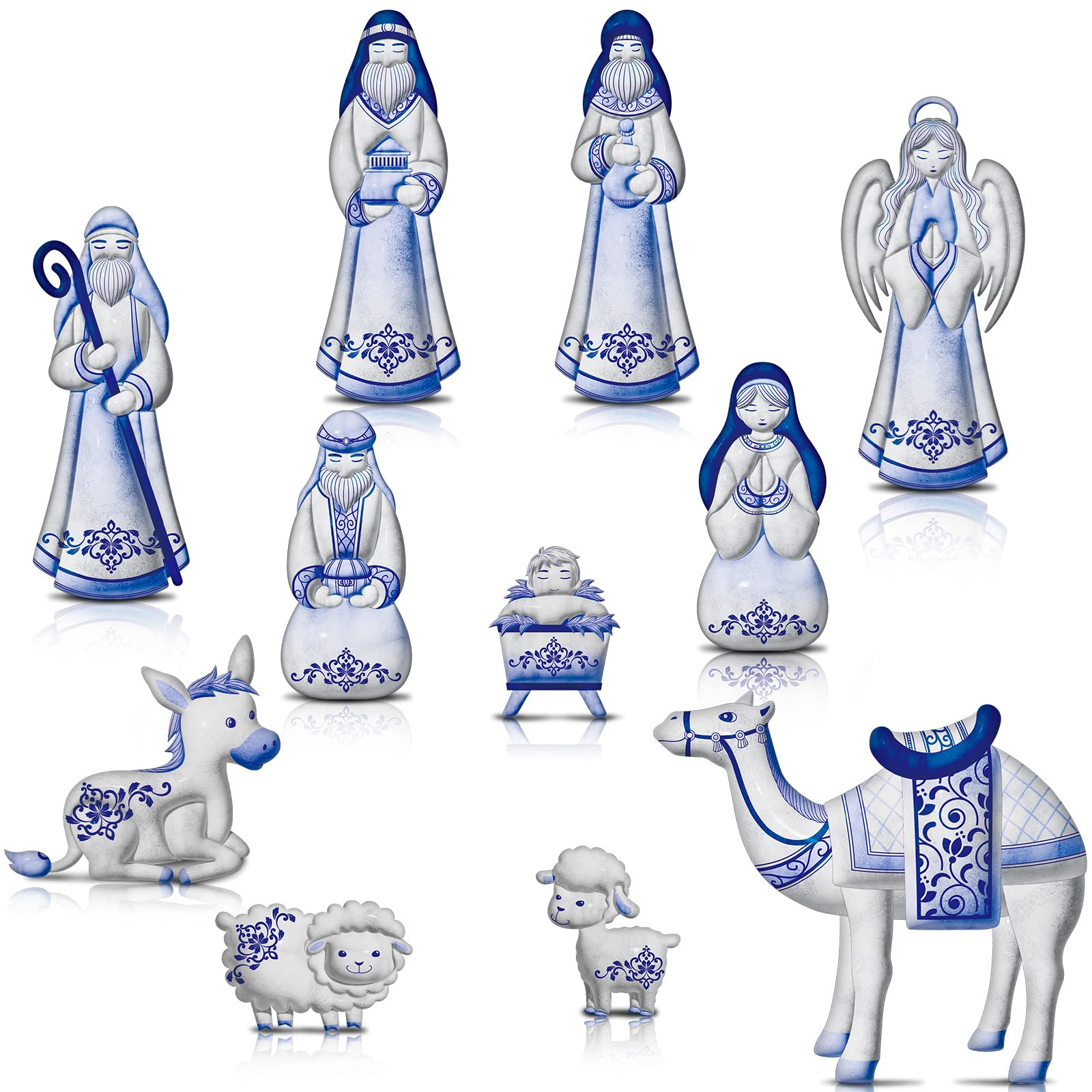 Delft Blue Nativity Figures Delft Blue Nativity Set 3 Pieces