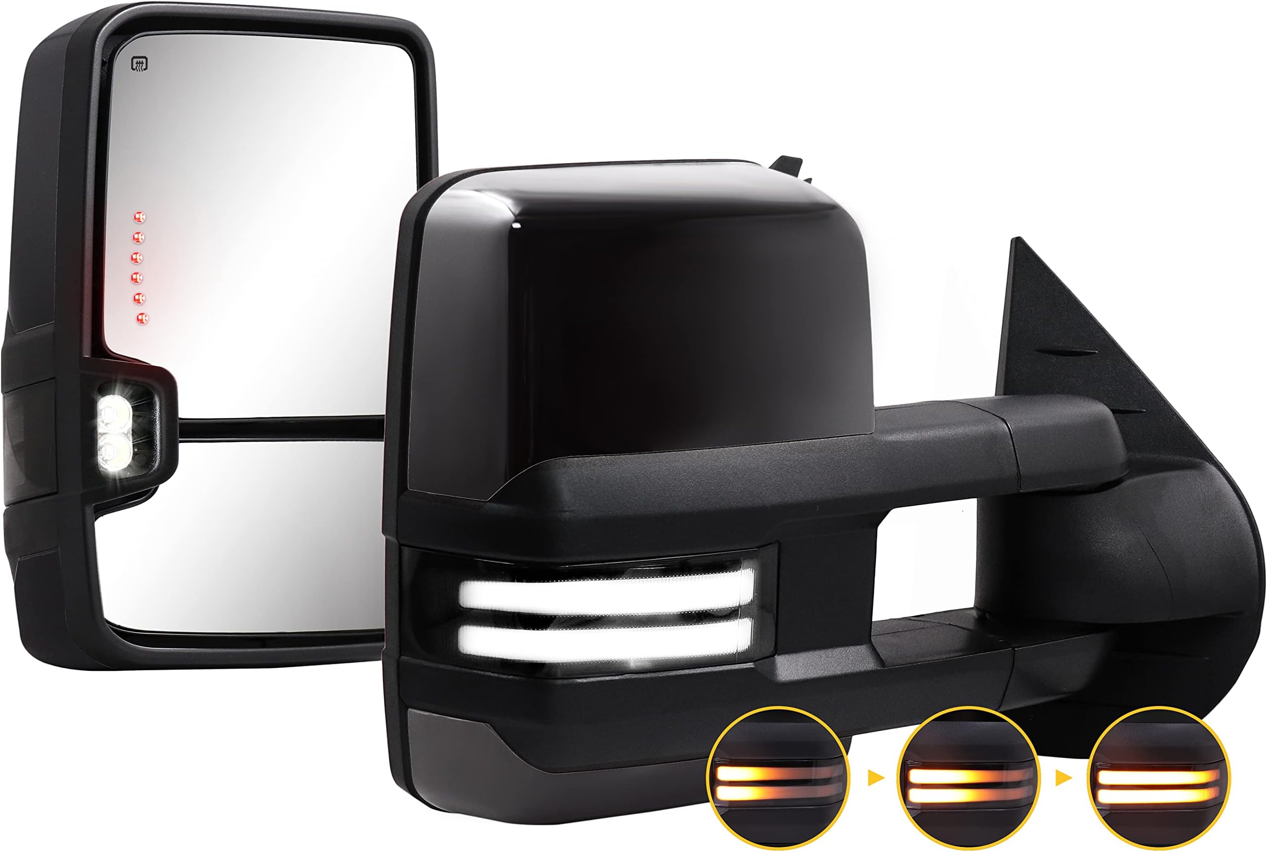 Amazon.com: AERDM Towing Mirrors Compatible with 2007-2013 Chevy ...