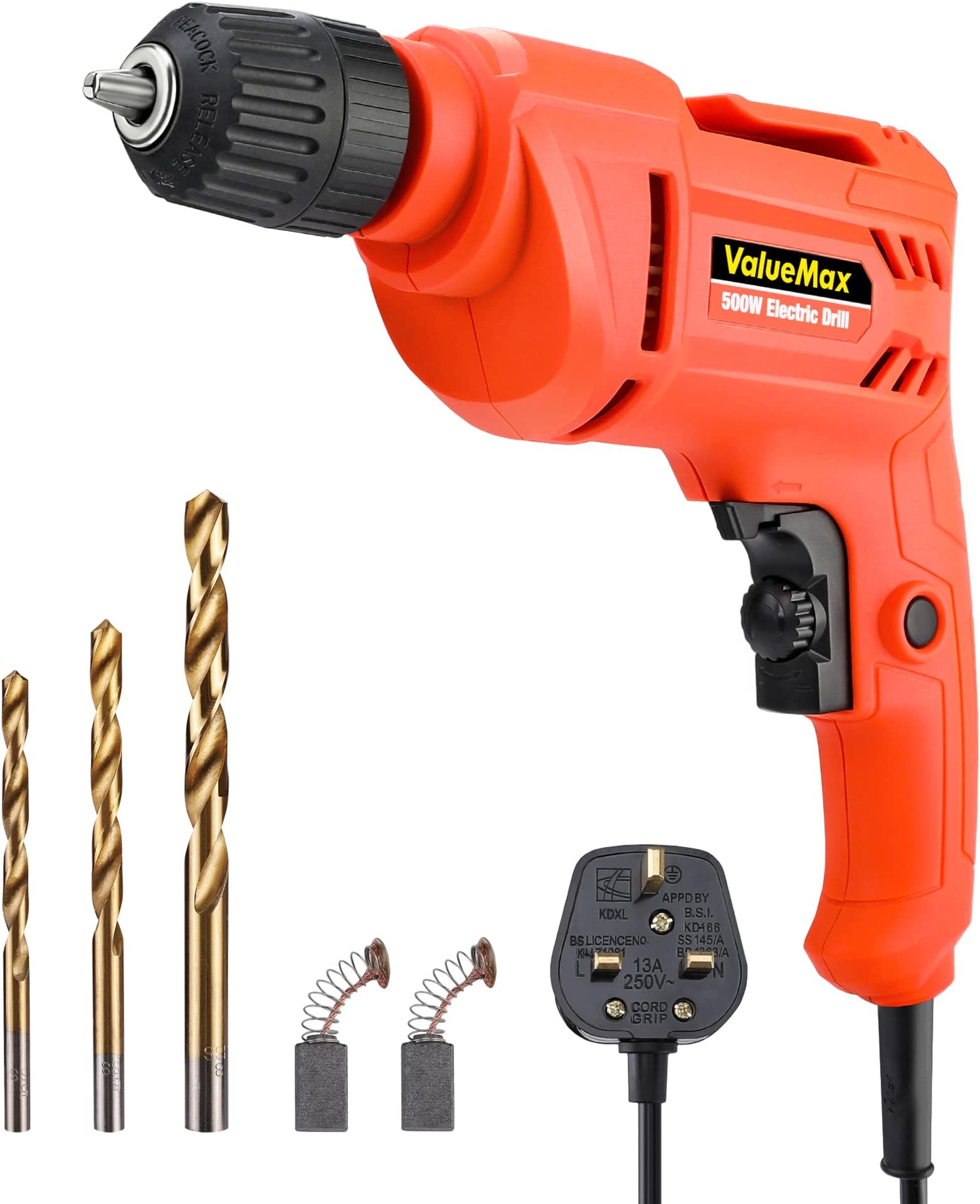 Terratek 35pcs 810W Hammer Drill Power Impact Drill Heavy Duty Variable ...