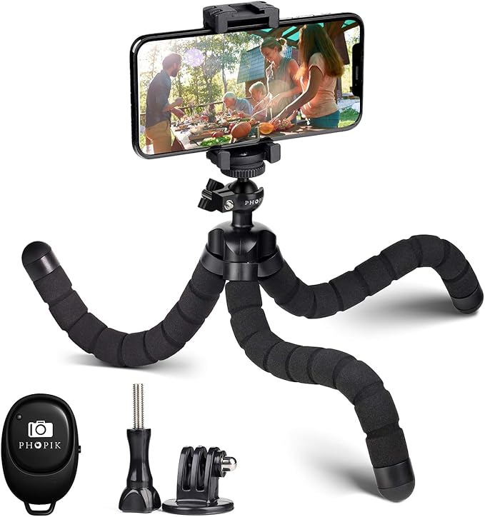 Amazon.com: PHOPIK Mini Phone Tripod Stand: Portable and Flexible ...