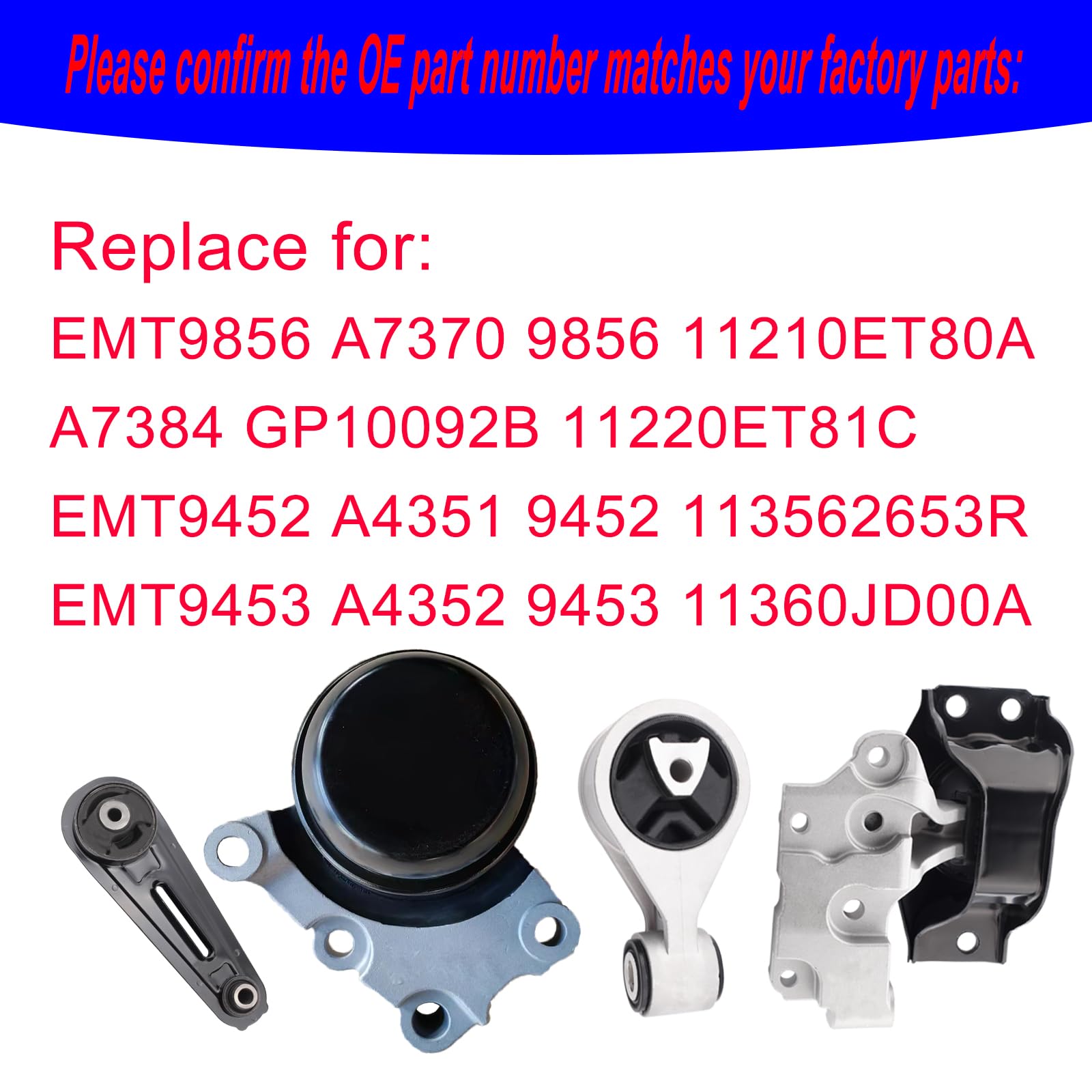 WSPXINBO Engine Motor Mount & Trans Mount Compatible with Nissan 2008 ...