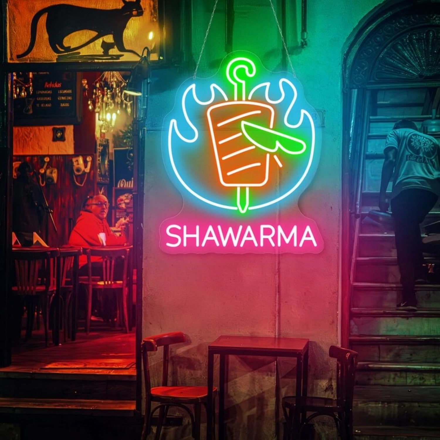 Shawarma Neon Sign, Middle Eastern Food Led Light, Shawarma Neon Light ...