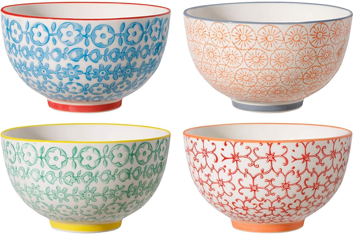 Amazon.com: Bloomingville Ceramic Bowls Carla Express - colorful ...