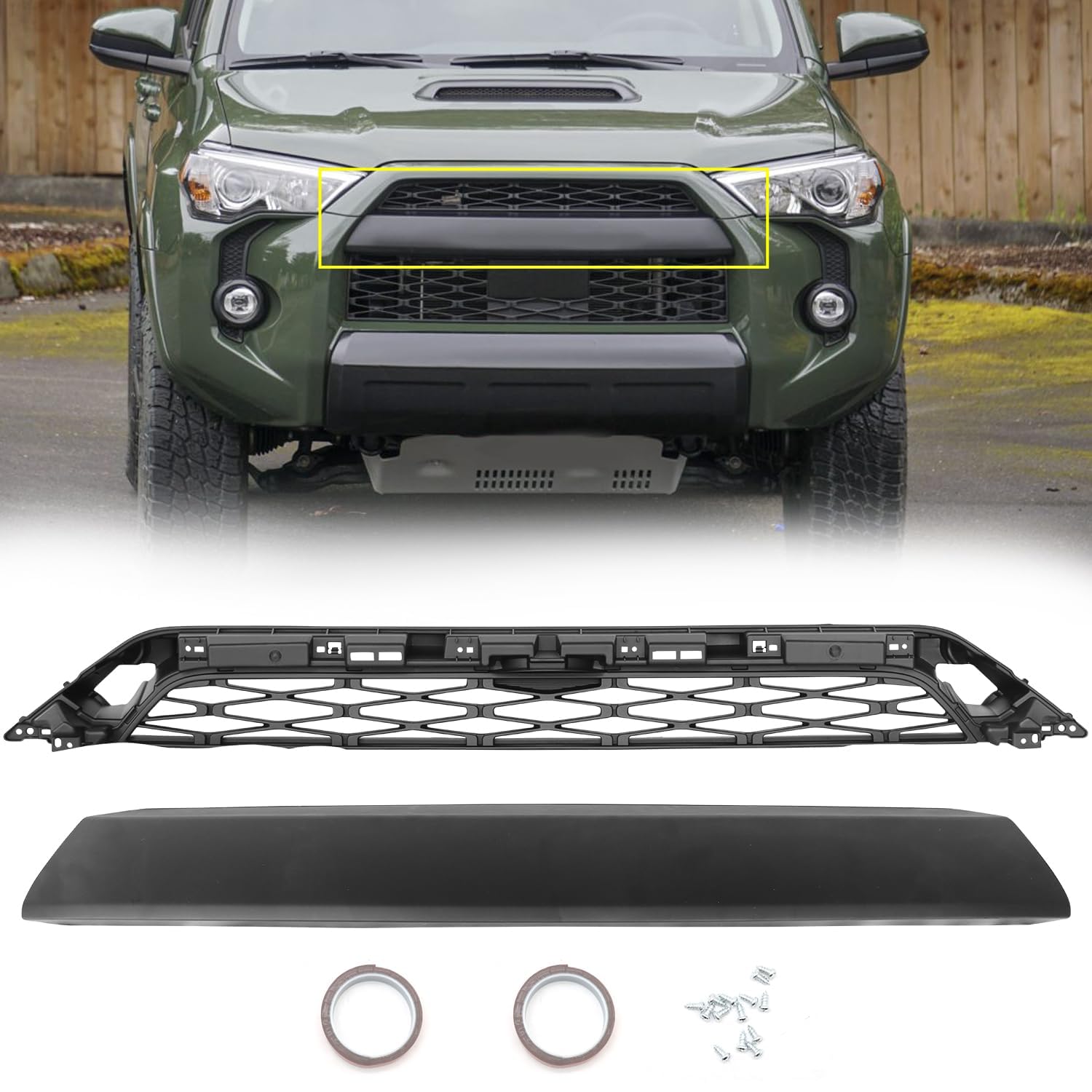 Amazon.com: Gloss Black Hood Bumper Grille Fit for 2020 2021 2022 2023 ...