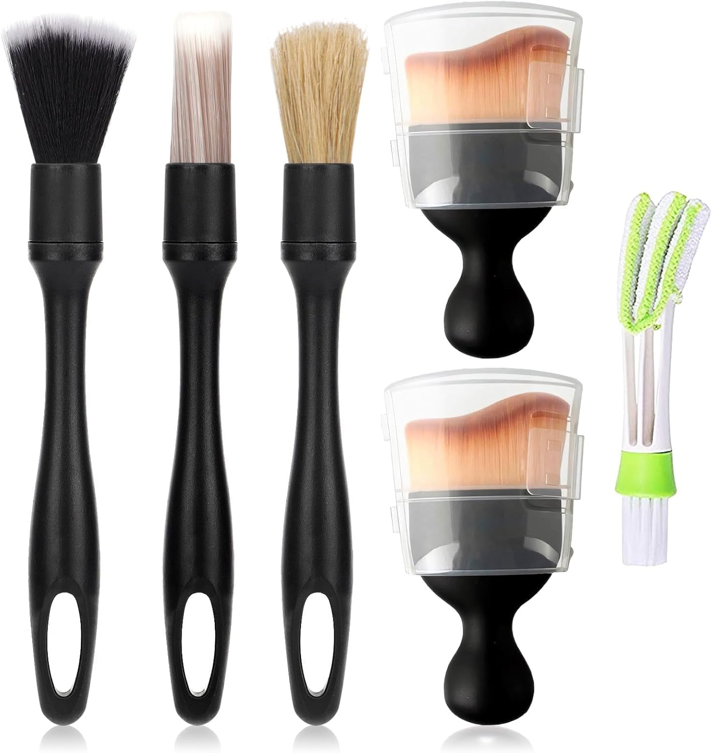 6Pcs Car Detailing Brush Set, Car Interior Detailing Brushes Auto Ultra ...