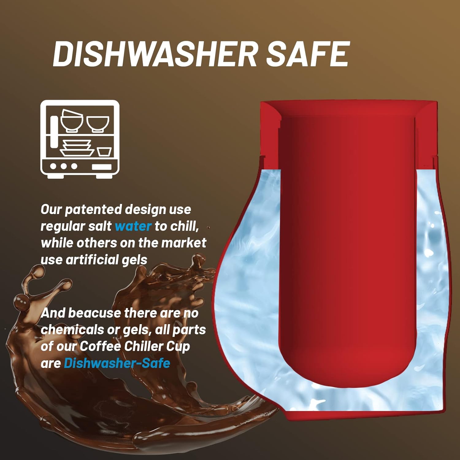 Iced Coffee/Beverage Cooler,Wine Beer Chiller Cup,Ice Coffee Cup ...