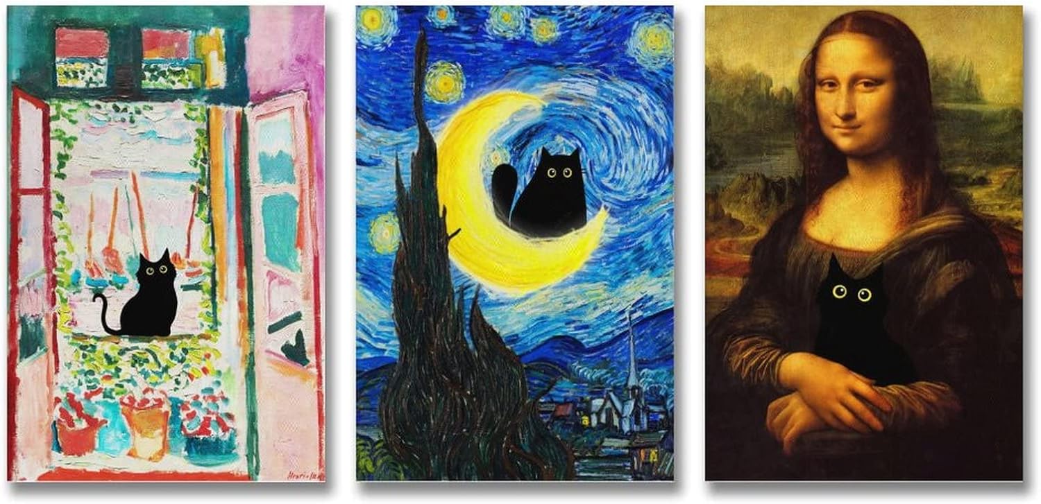 Amazon.com: WEERSHUN Van Gogh Da Vinci Matisse Set of 3 Poster Oil ...