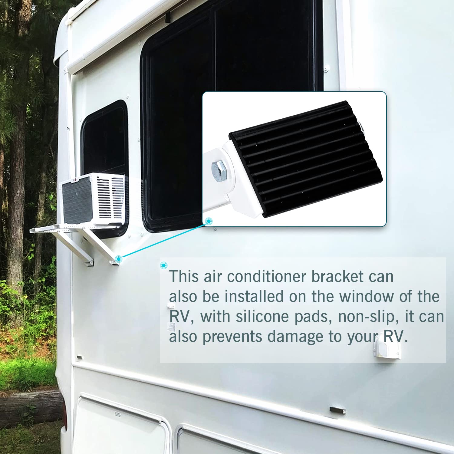 TOPOWN No Drill Air Conditioner Bracket for Window AC Mounting Bracket ...