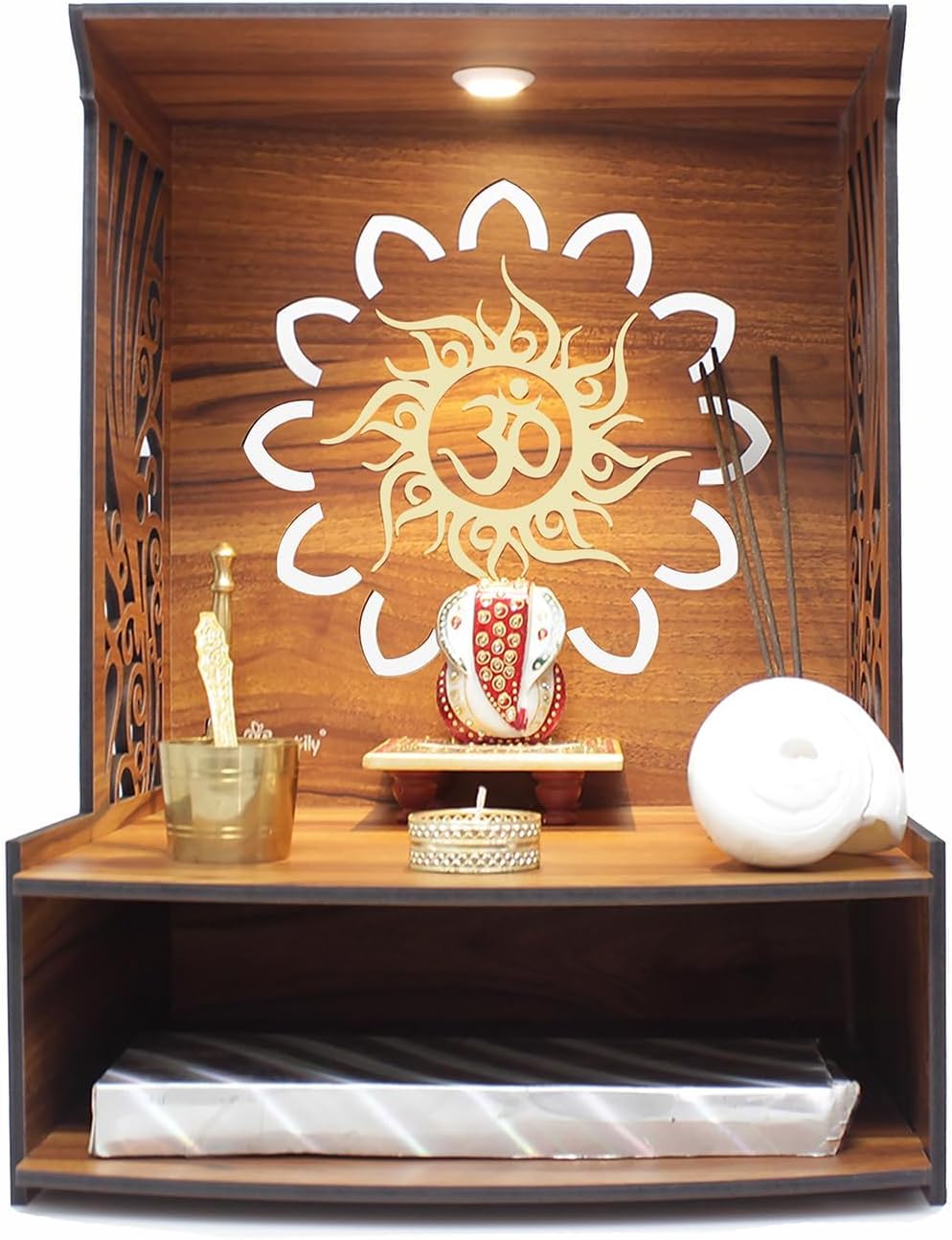 Amazon.com: LOKMART Beautiful Handcrafted Wooden Pooja Mandap/Home ...