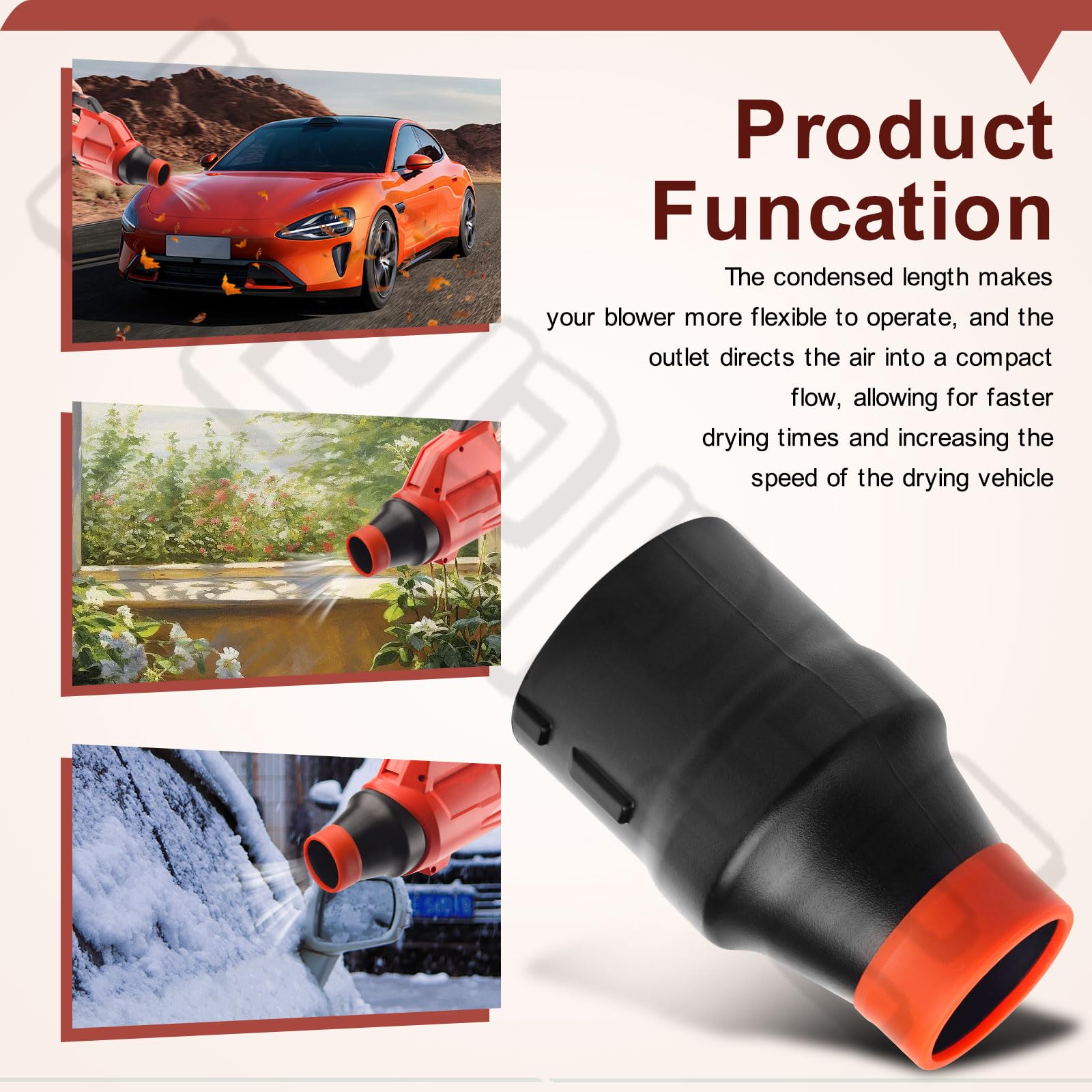 3D Printed PETG Blower Tip STUBBY Car Drying Nozzle For Milwaukee M18 ...