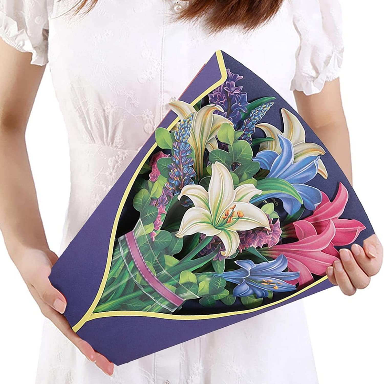 3D Creative Forever Flower Pop Up Birthday Card, Greeting Card Folded ...