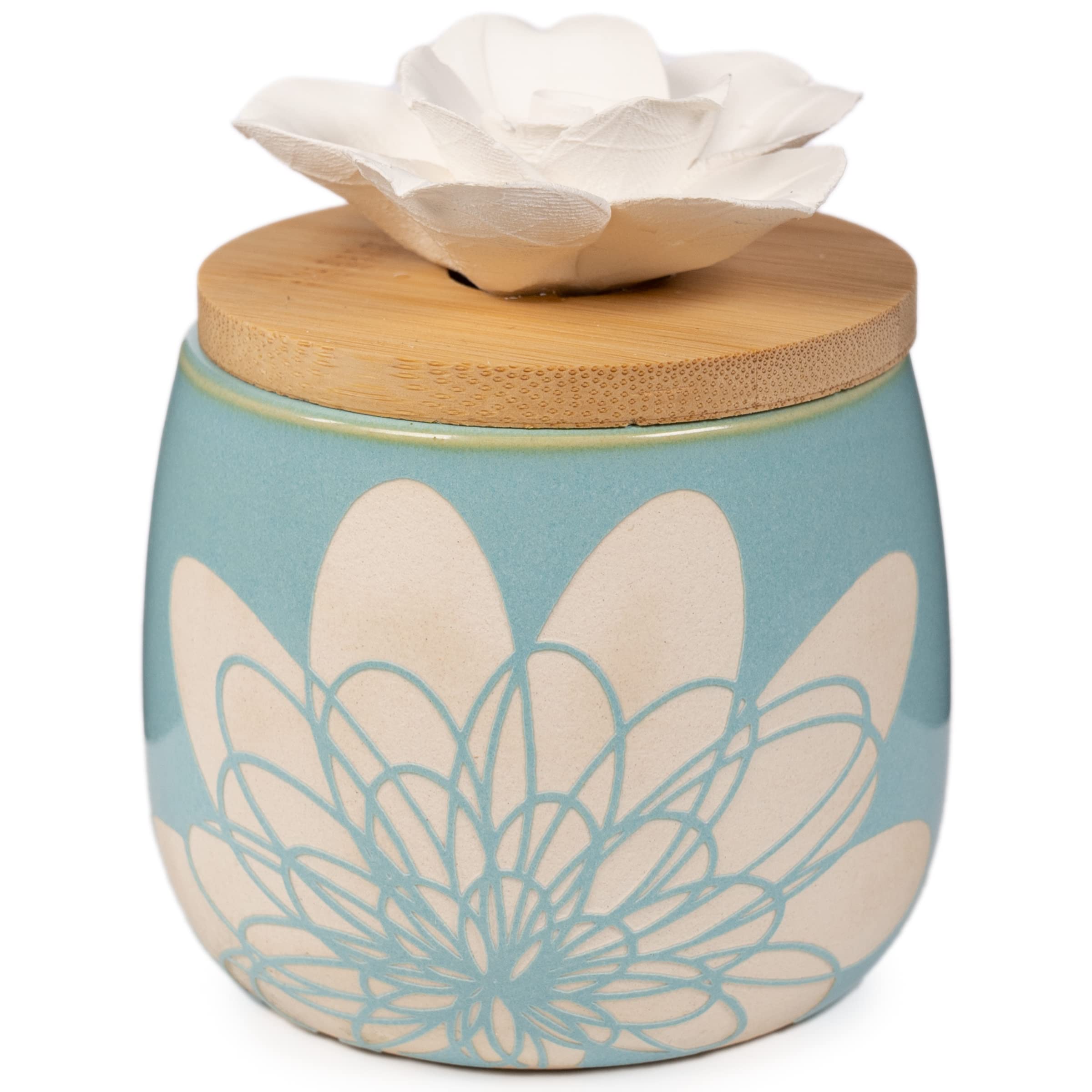 Amazon.com: ScentSationals Ceramic Flower Essential Oil Diffuser ...