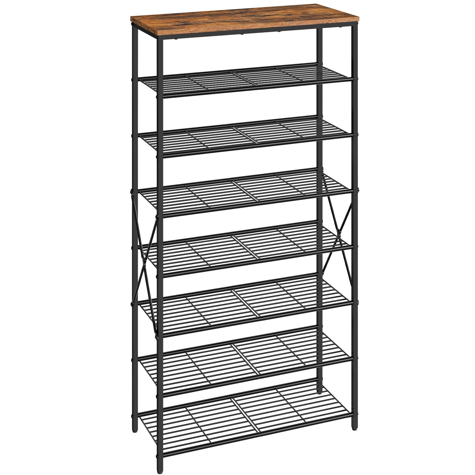 Amazon.com: HOOBRO 8-Tier Shoe Rack for Front Door Entrance, Shoe Shelf ...