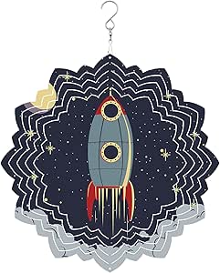 Amazon.com: Hanging Wind Spinners Outdoor Outer Space Space Exploration ...