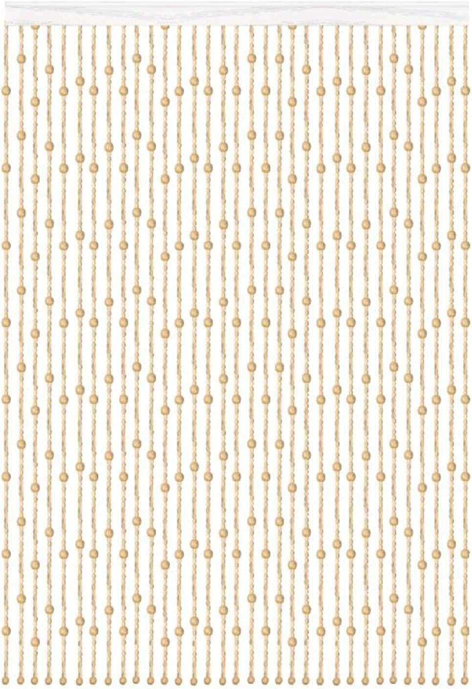 Natural Wood and Bamboo Beaded Curtain,Bead String Door Curtain,Wooden ...