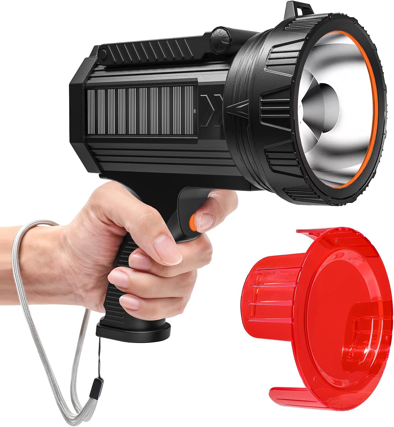 BUYSIGHT Rechargeable Spotlight Flashlight, 1000,000 lumens 600 Yards ...