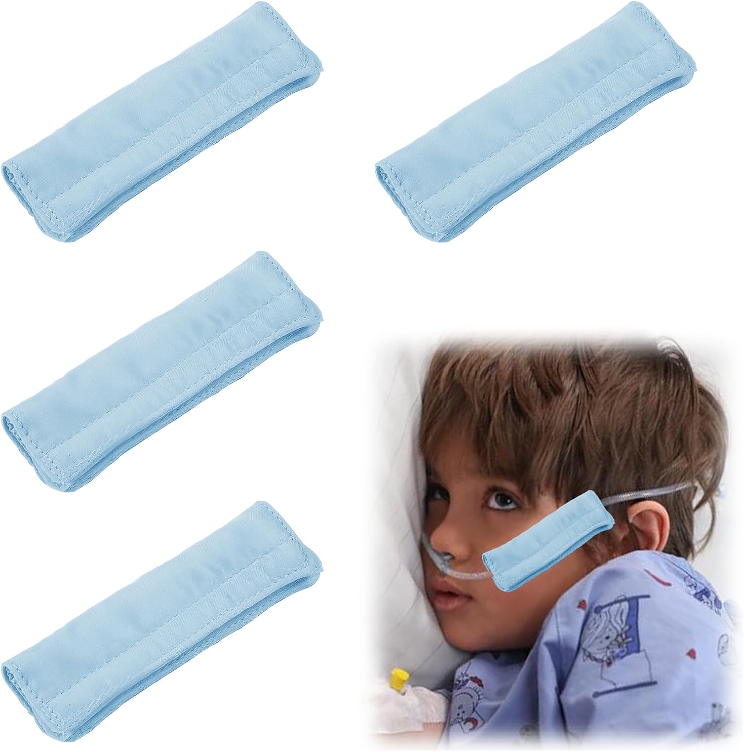 Amazon.com: 4 Pcs Nasal Oxygen Cannula Cover, Satin Silky Face and Ear ...