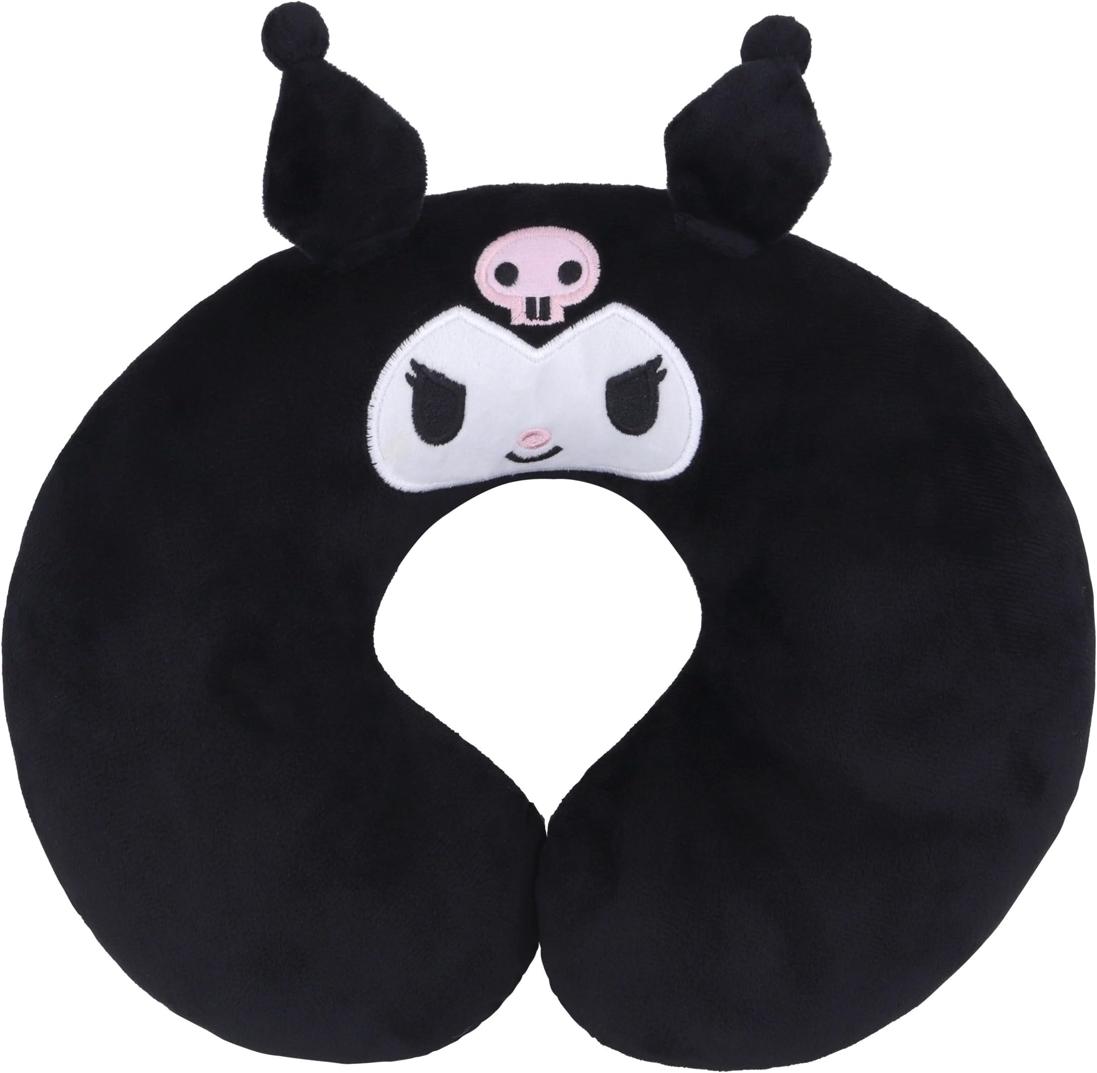 Amazon.com: MINISO Sanrio Kuromi Travel Pillow with Sleep Mask, Neck ...