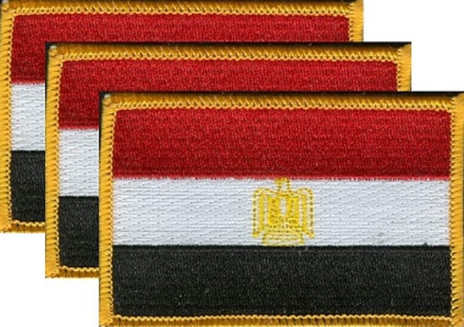 Amazon.com: Pack of 3 Egypt Flag Patches 3.50 x 2.25 Inch Pack of Three ...