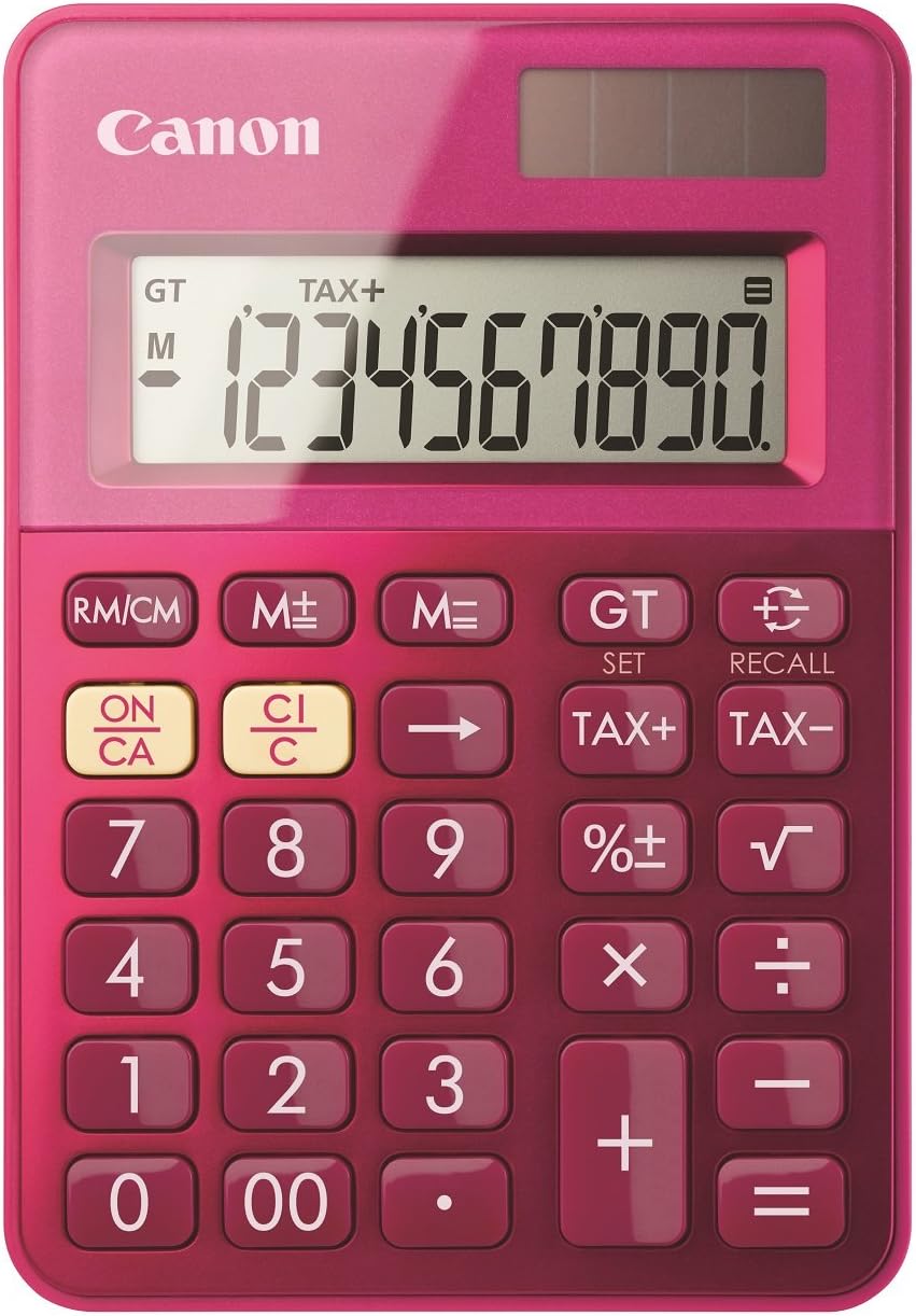 Canon LS-100K Calculator (Pink) - 10-digit display with tax function ...