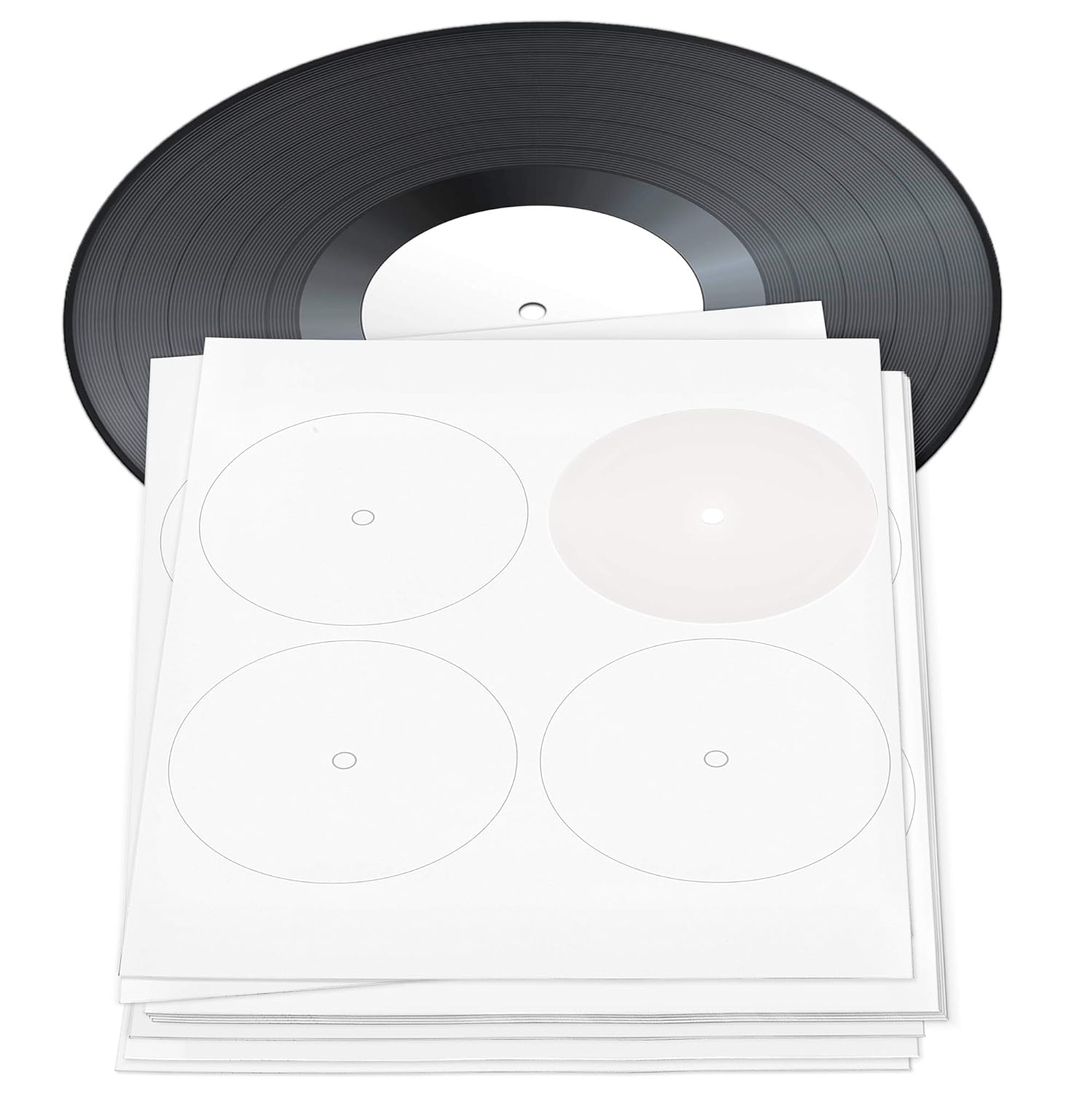 Amazon.com : TunePhonik Vinyl Record Center Label With Hole for 12 Inch ...