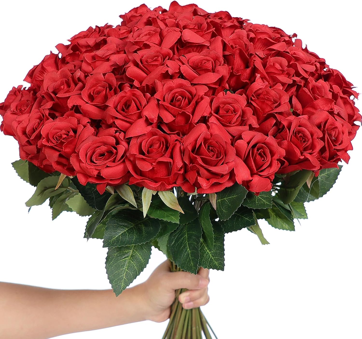 Amazon.com: YXZZWL 60 Pcs Artificial Roses in Bulk, Fake Silk Roses Realistic Roses Stem Faux ...