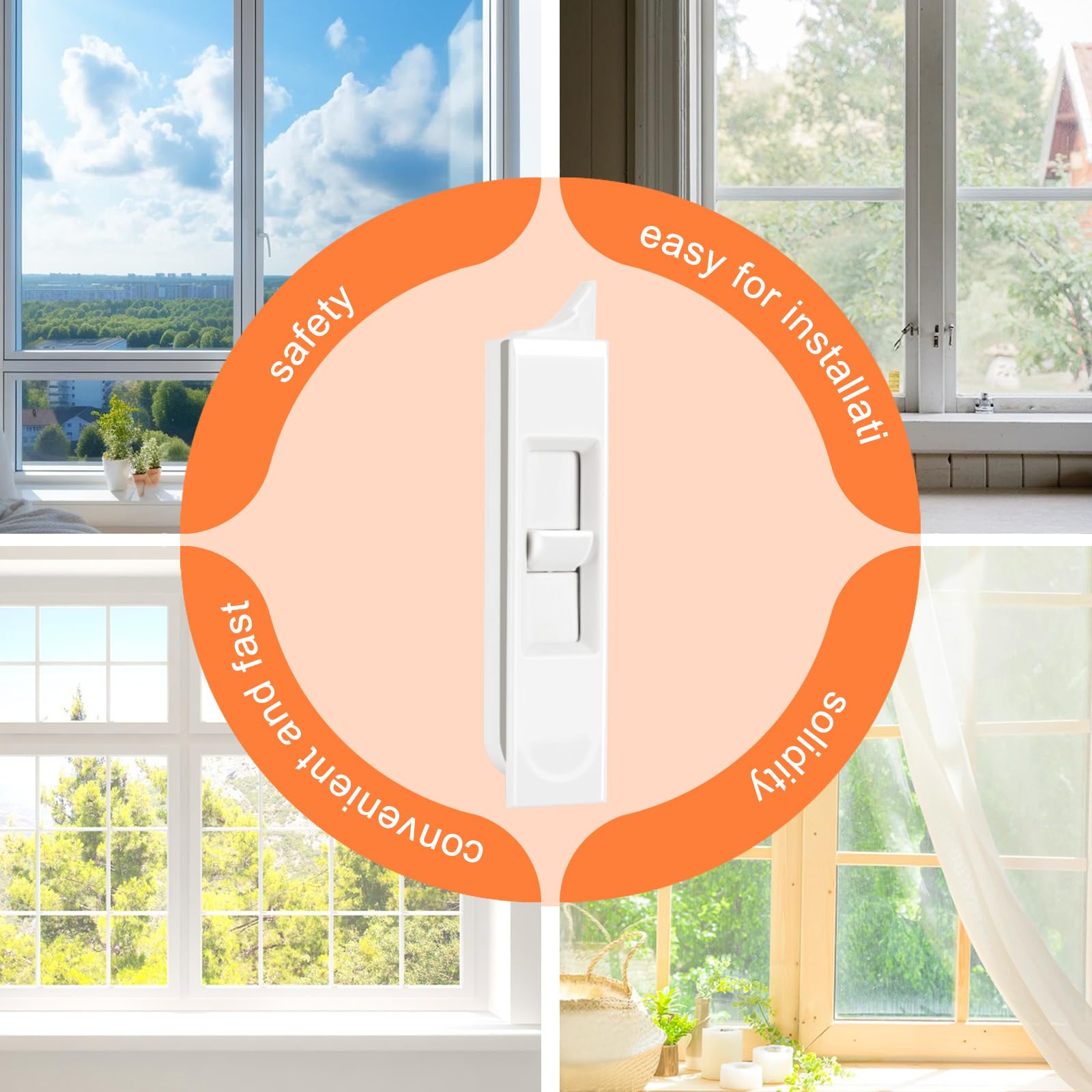 Snapklik.com : KOVOSCH 12 Pcs Window Latch Locks Replacement, White ...