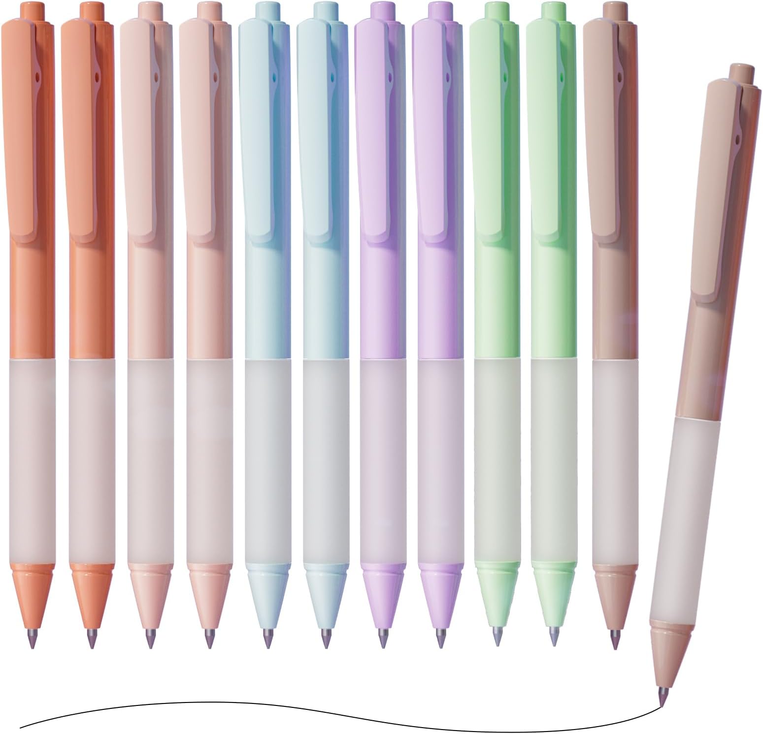 Amazon.com: M&G 12 Pcs Gel Pens, 0.5mm Black Ink Gel Pens Fine Point ...