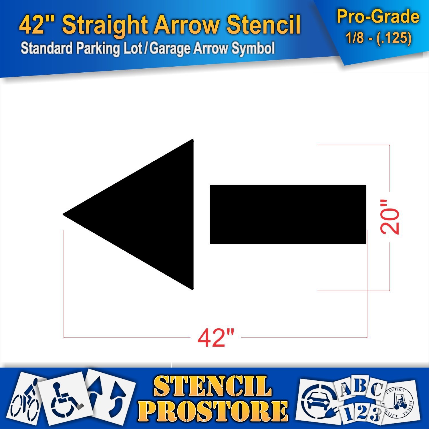 Directional Arrow Stencils For Pavement Marking | 1-800-STENCIL Page 2 ...