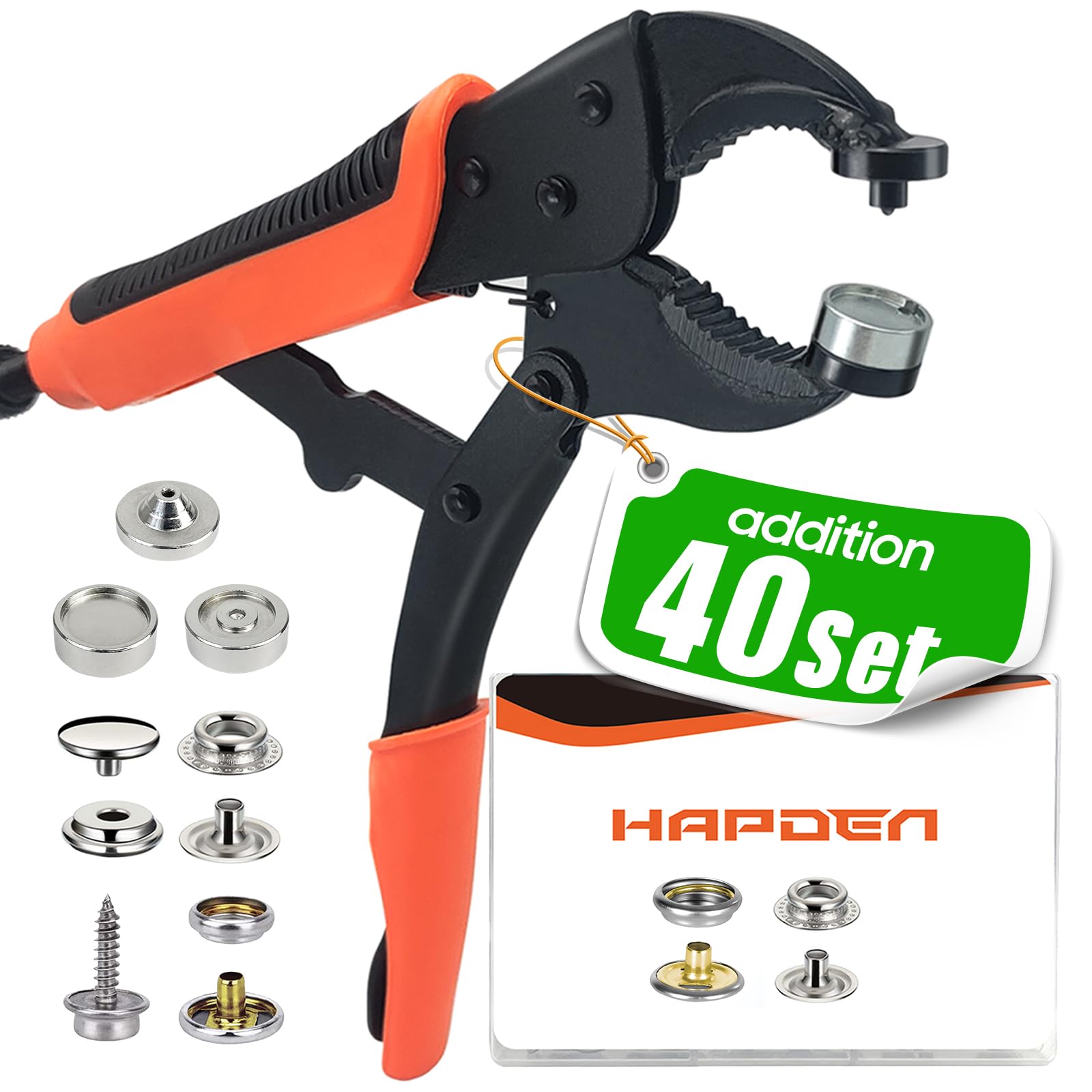 Amazon.com: Heavy Duty Snap Fastener Tool, Snap Setter Tool Includes 40 ...