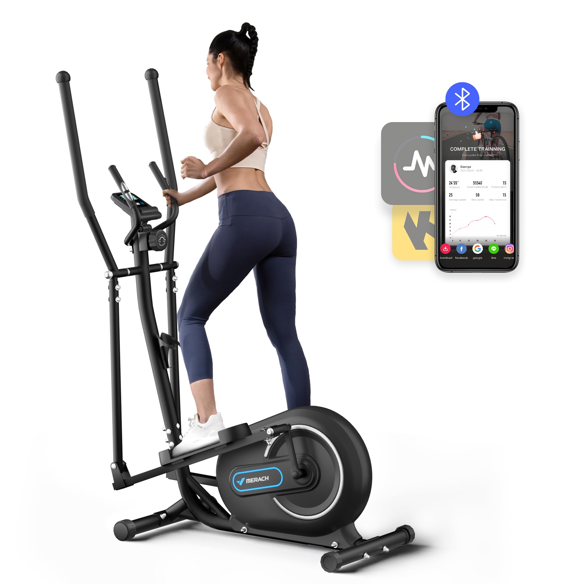 Snapklik.com : MERACH Elliptical Machine For Home, Elliptical Training ...