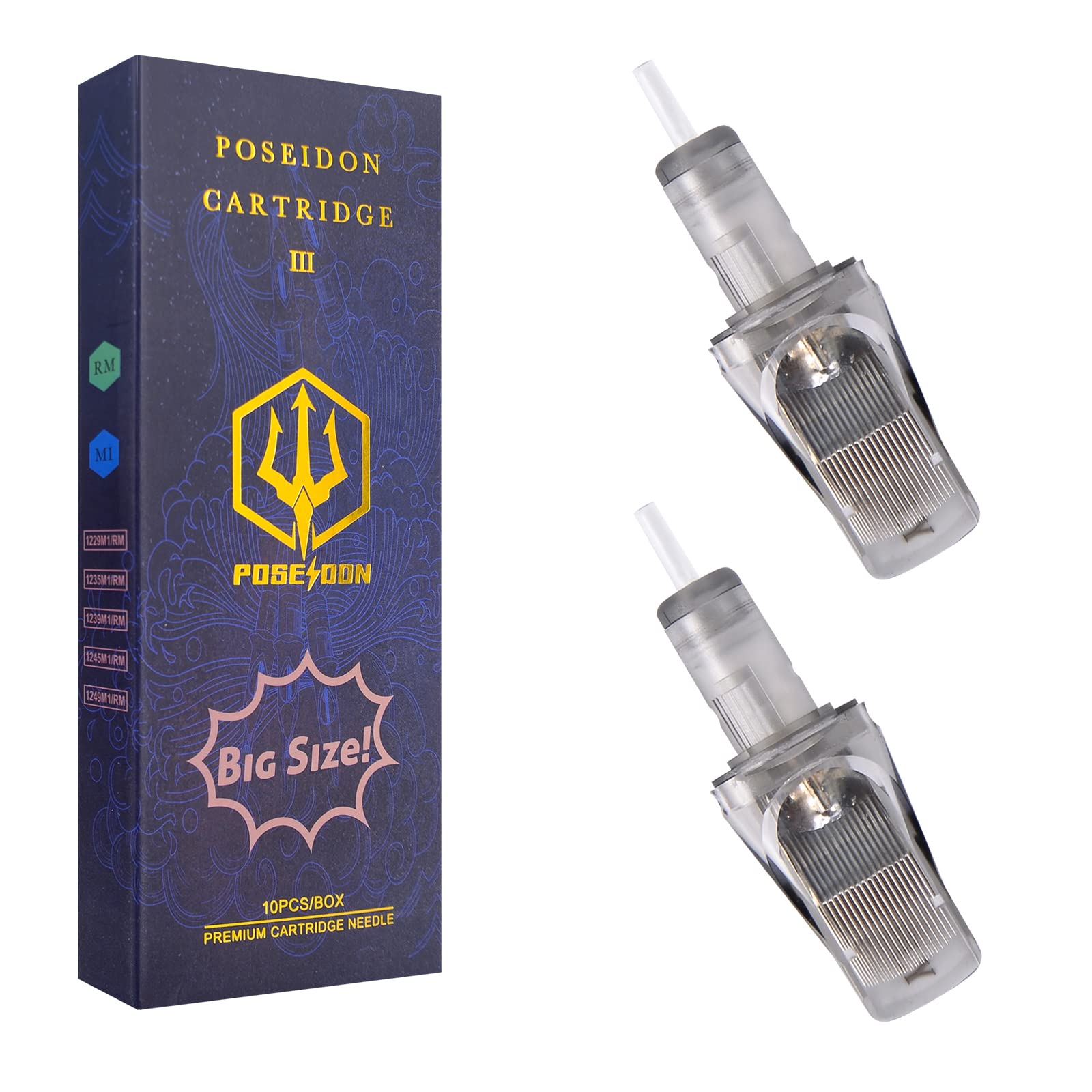 Amazon.com: Poseidon 10Pcs Big Size Tattoo Cartridge Needles 0.35mm ...