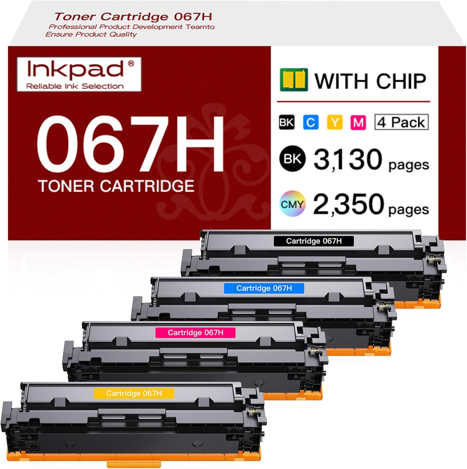 Amazon.com: 067H Toner Cartridge Set Replacement for Canon 067H 067 ...