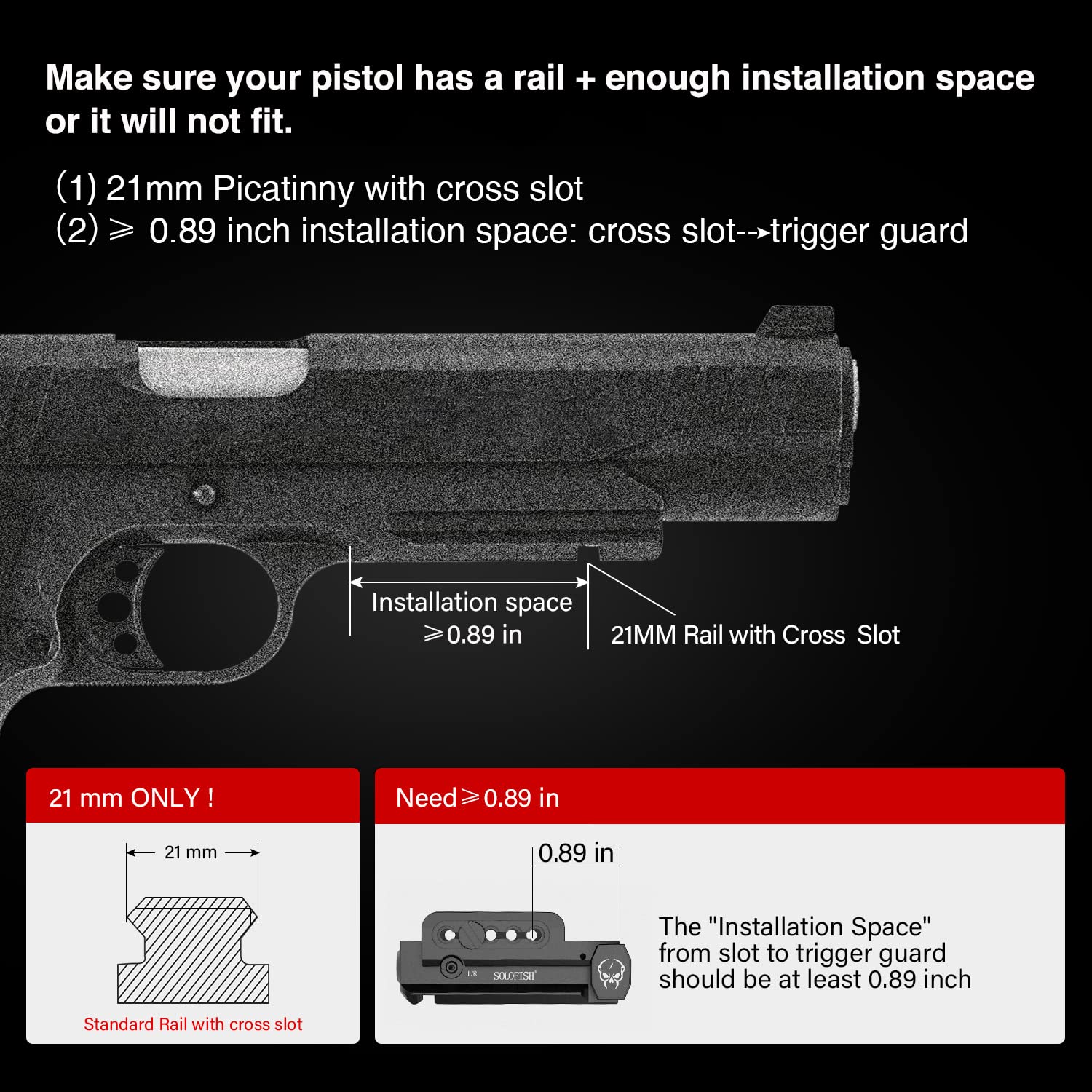 Snapklik.com : SOLOFISH Low Profile Beams For Guns, Magnetic ...