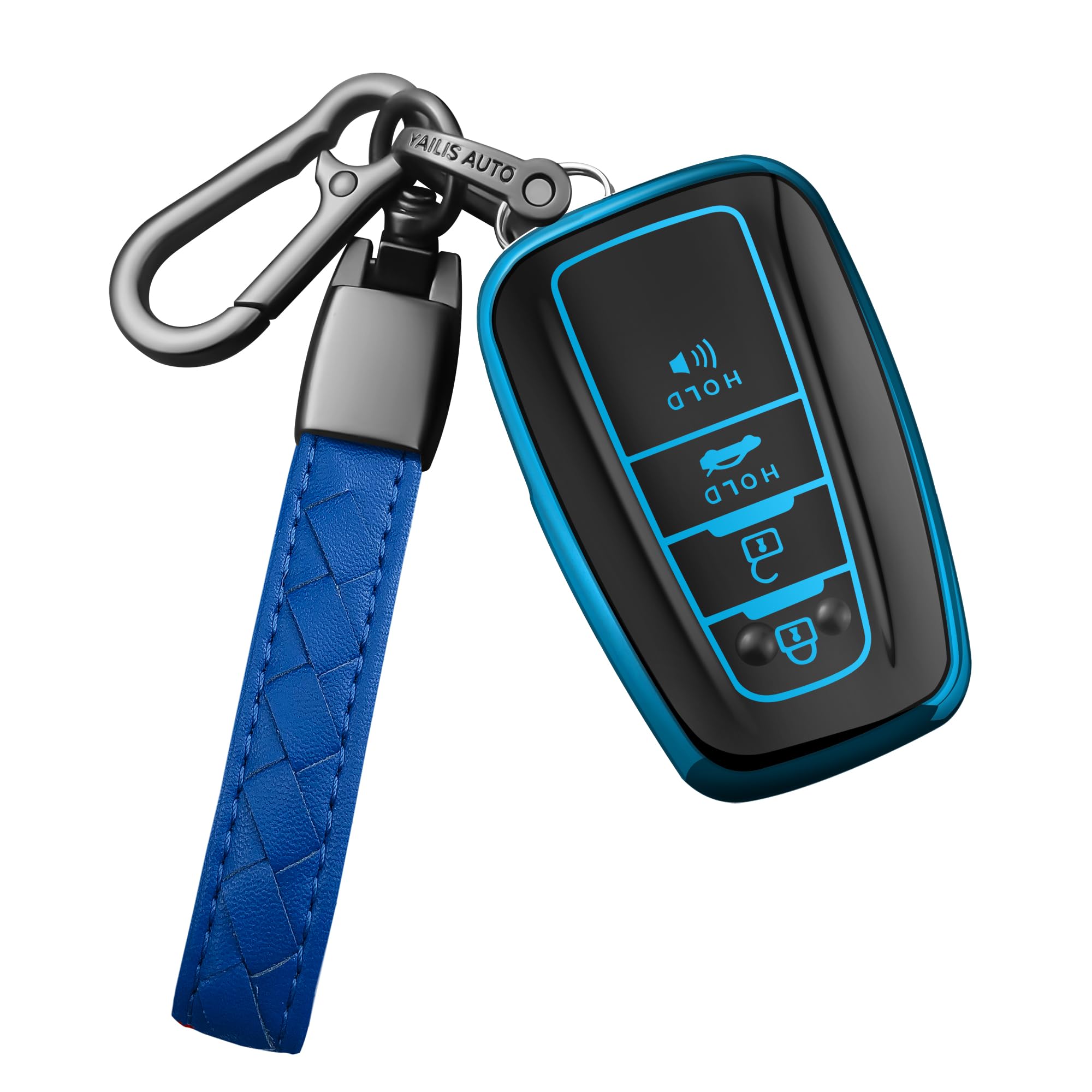 Amazon.com: Sindeda Compatible With Toyota Key fob Cover with Leather ...