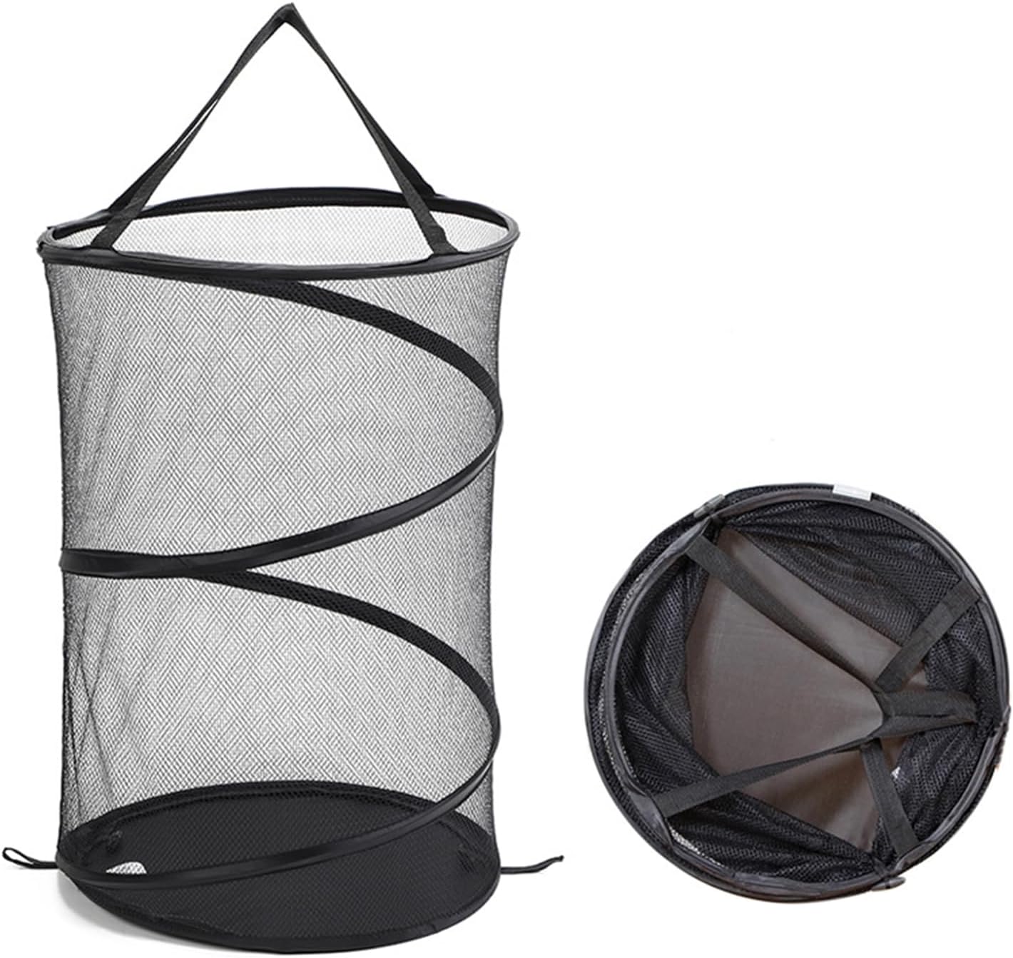 Amazon.com: Villelei Mesh Pop-Up Laundry Basket Foldable Laundry Basket ...