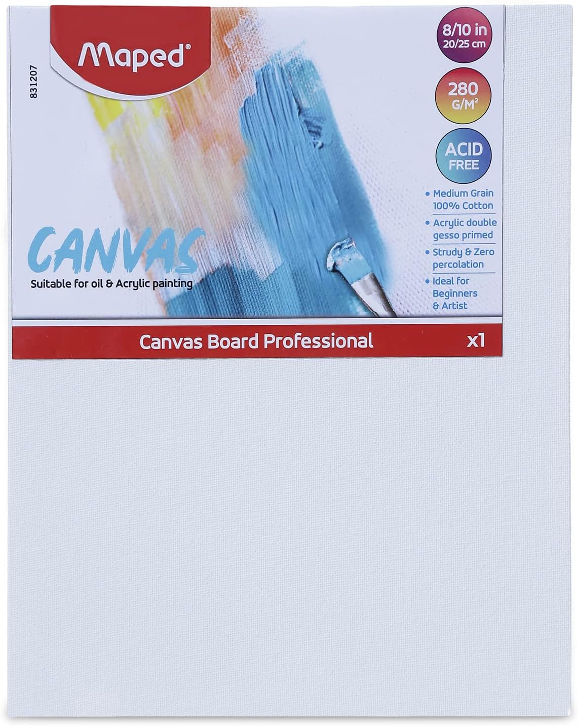 Pidilite Fevicryl Fine Art Canvas Board for Painting, 100% Cotton Fine ...